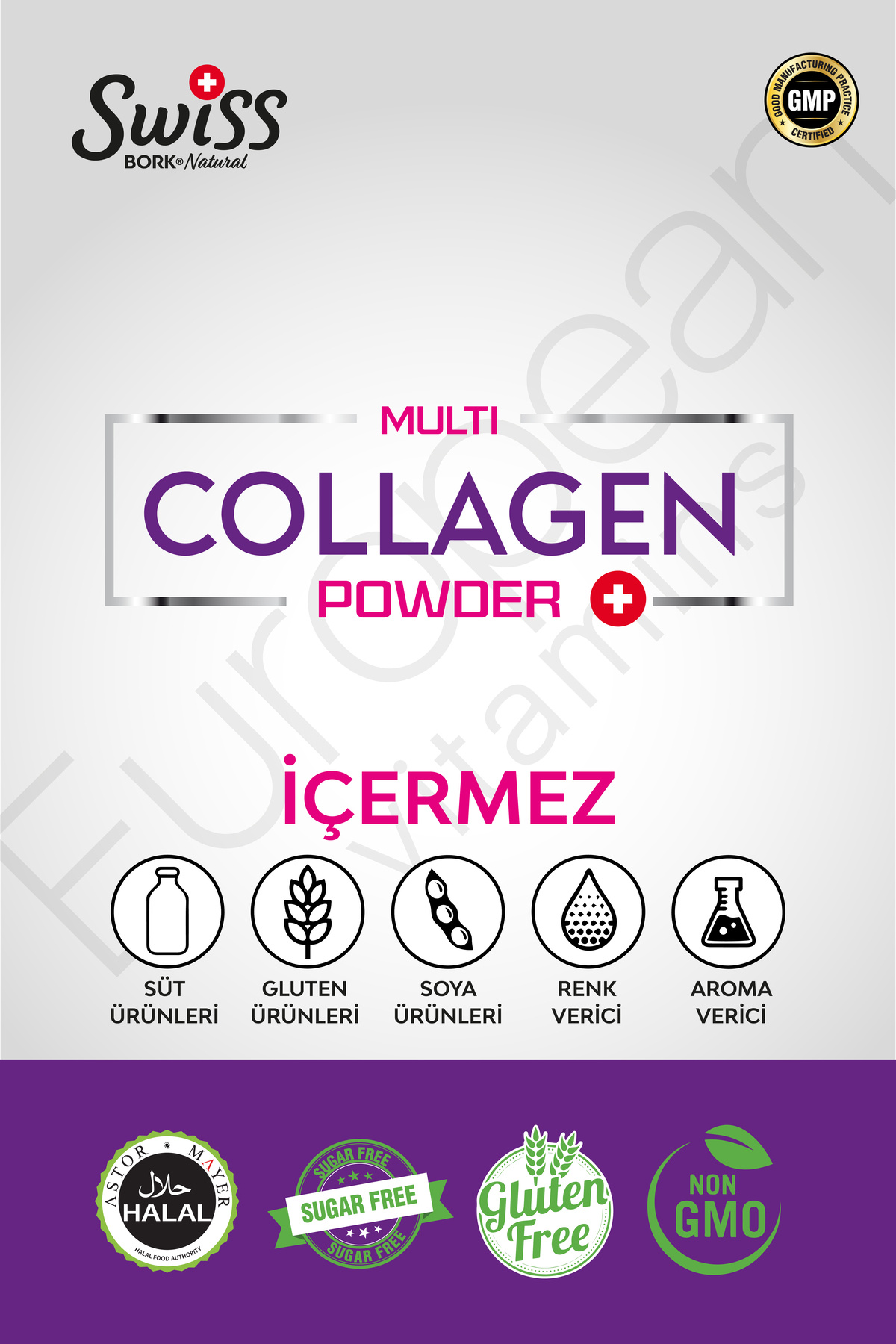 Bork Swiss Natural Multi Kolajen Powder 330 gr Multivitamin Zengin Gıda ...