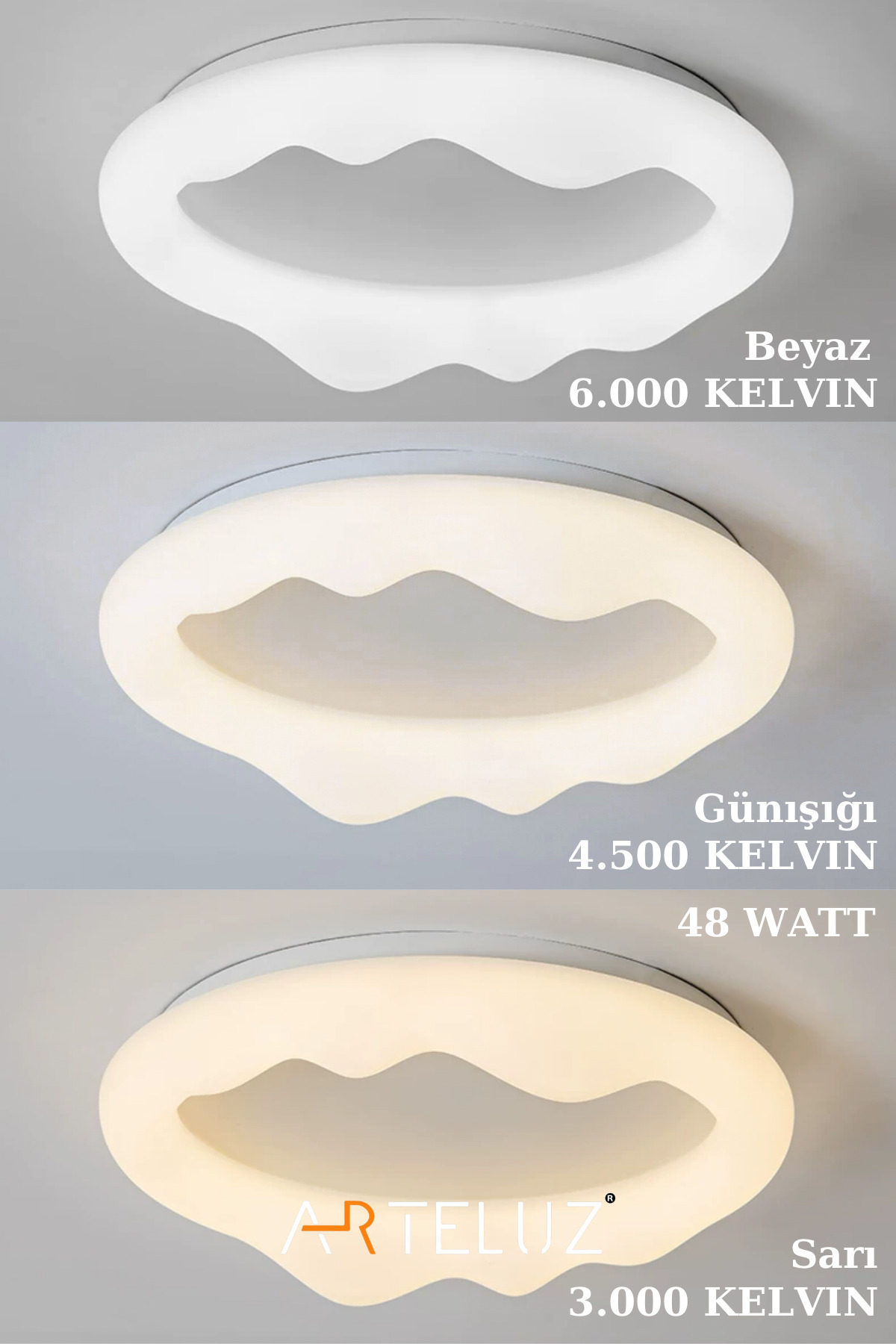 ARTELUZ LUXURY PINTEREST MODEL MODERN PLAFONYER AVİZE (50 CM) Fiyatı ...