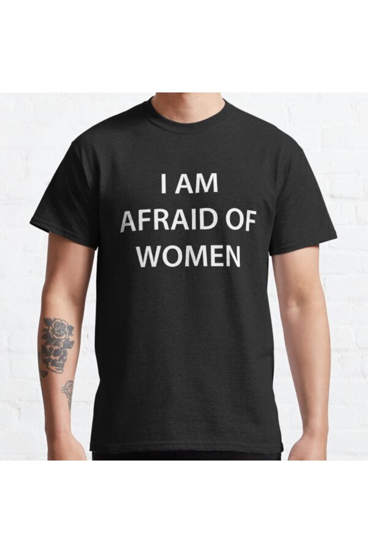 ZOKAWEAR Bol Kalıp Unisex I Am Afraid Of Women Tasarım Baskılı Tshirt ...