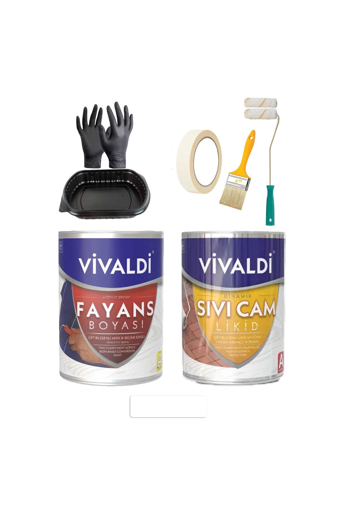 Vivaldi Fayans Boyası Seti Sıvı Cam Ve Uygulama Seti Tezgah,Mermer ...