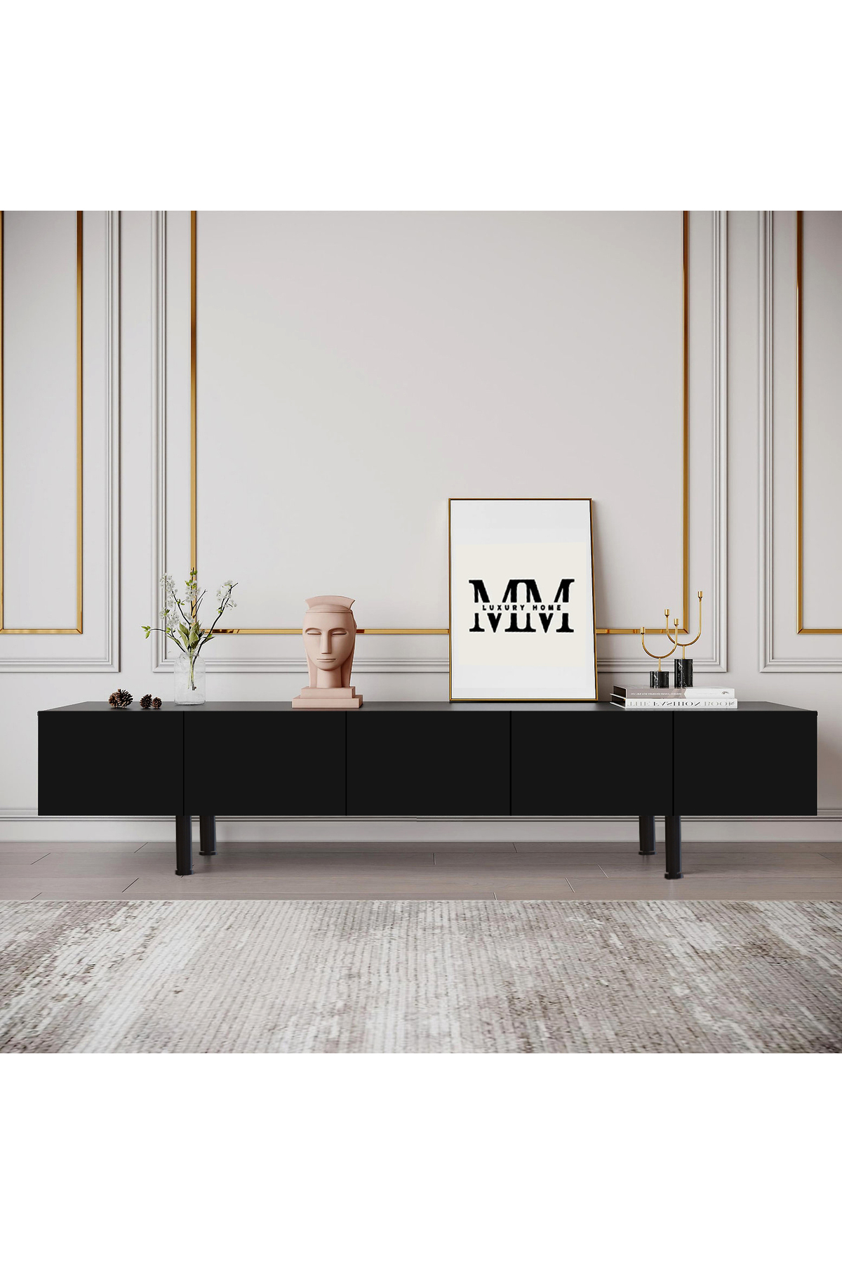 mmluxuryhome Şık ve Fonksiyonel Modern 5 Kapaklı MDF TV Sehpası ...