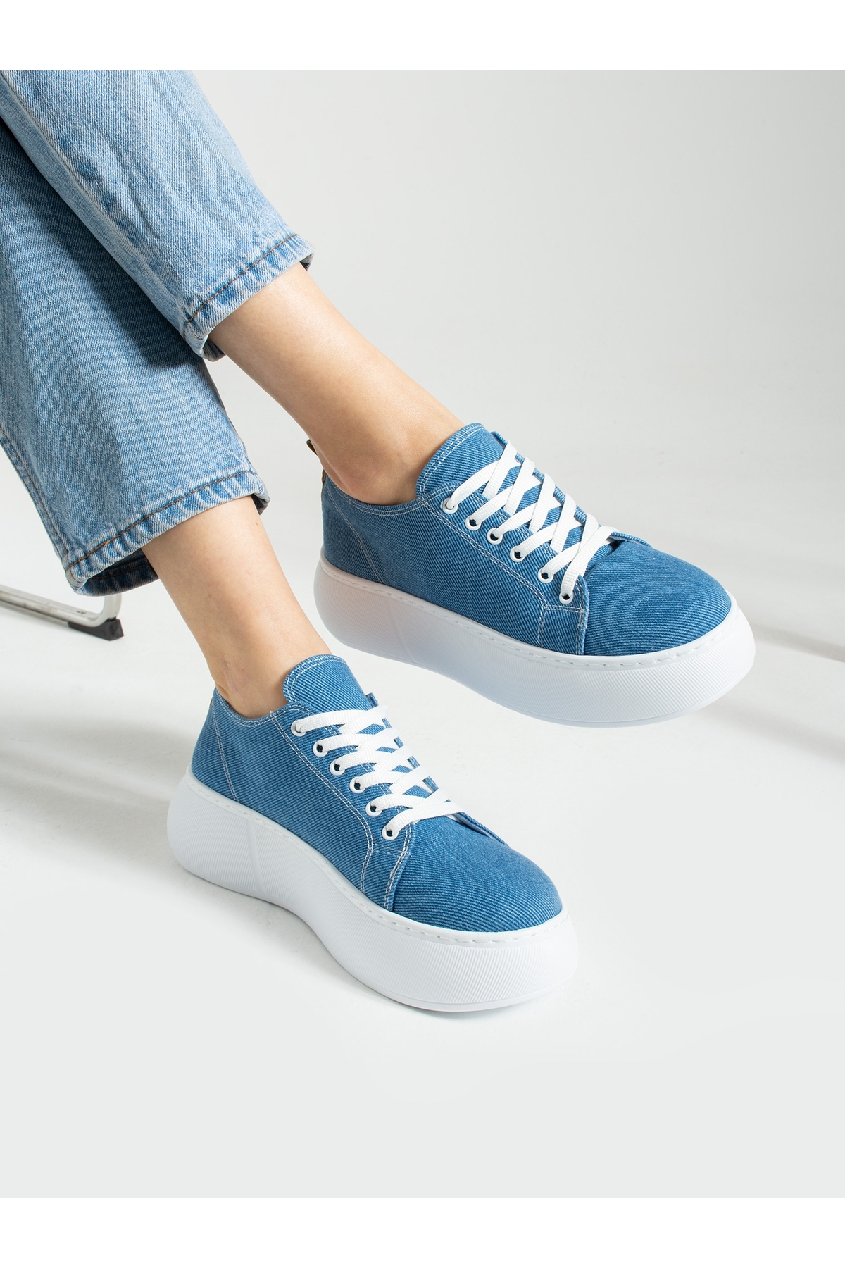 Alemdar Shoes LOLA Mavi Kot Kadın Sneakers Fiyatı, Yorumları - Trendyol