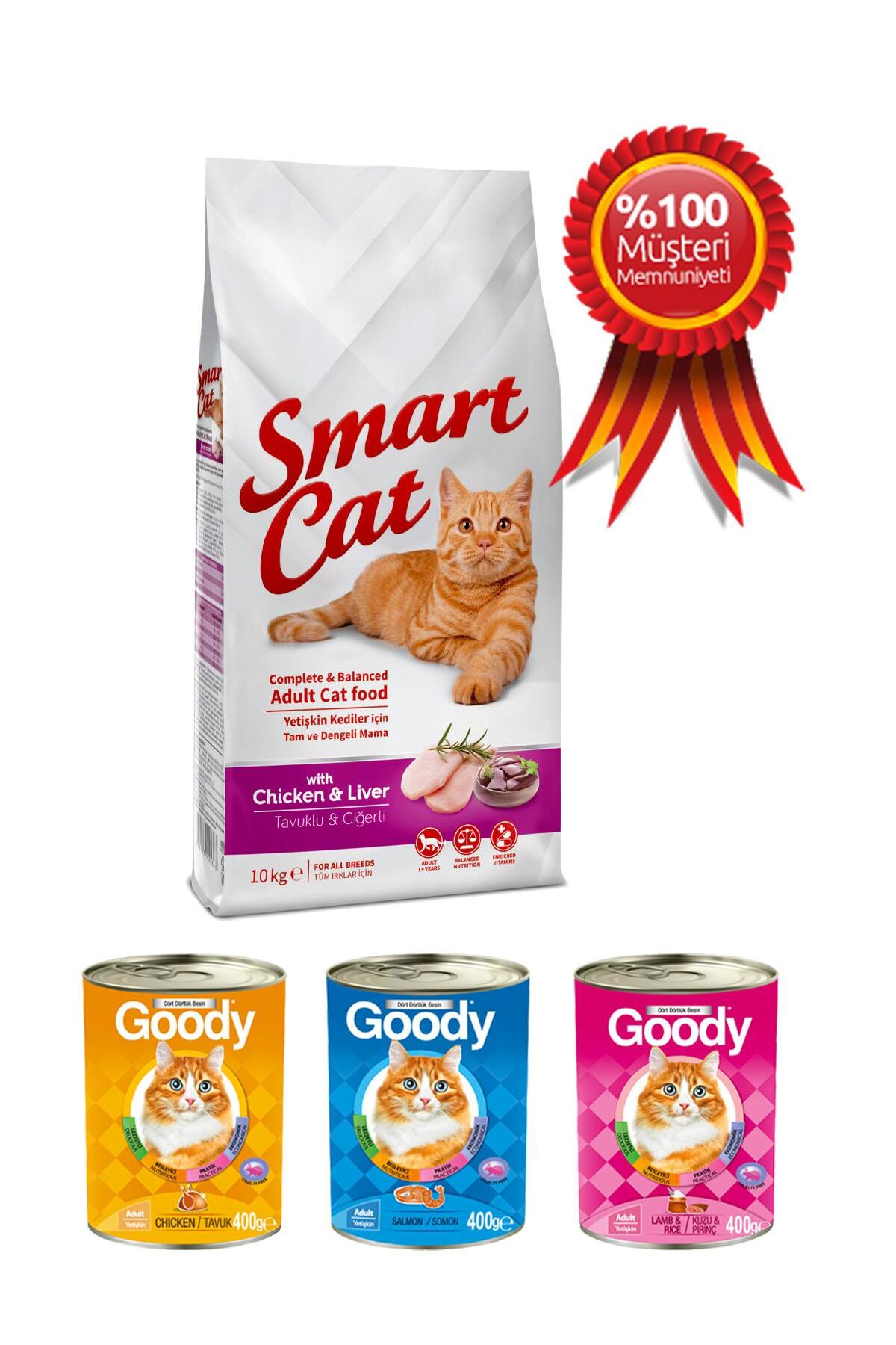 SMARTCAT Smart Cat Tavuk Etli ve Ciğerli Yetişkin Kedi Maması 10 Kg - 3 ...