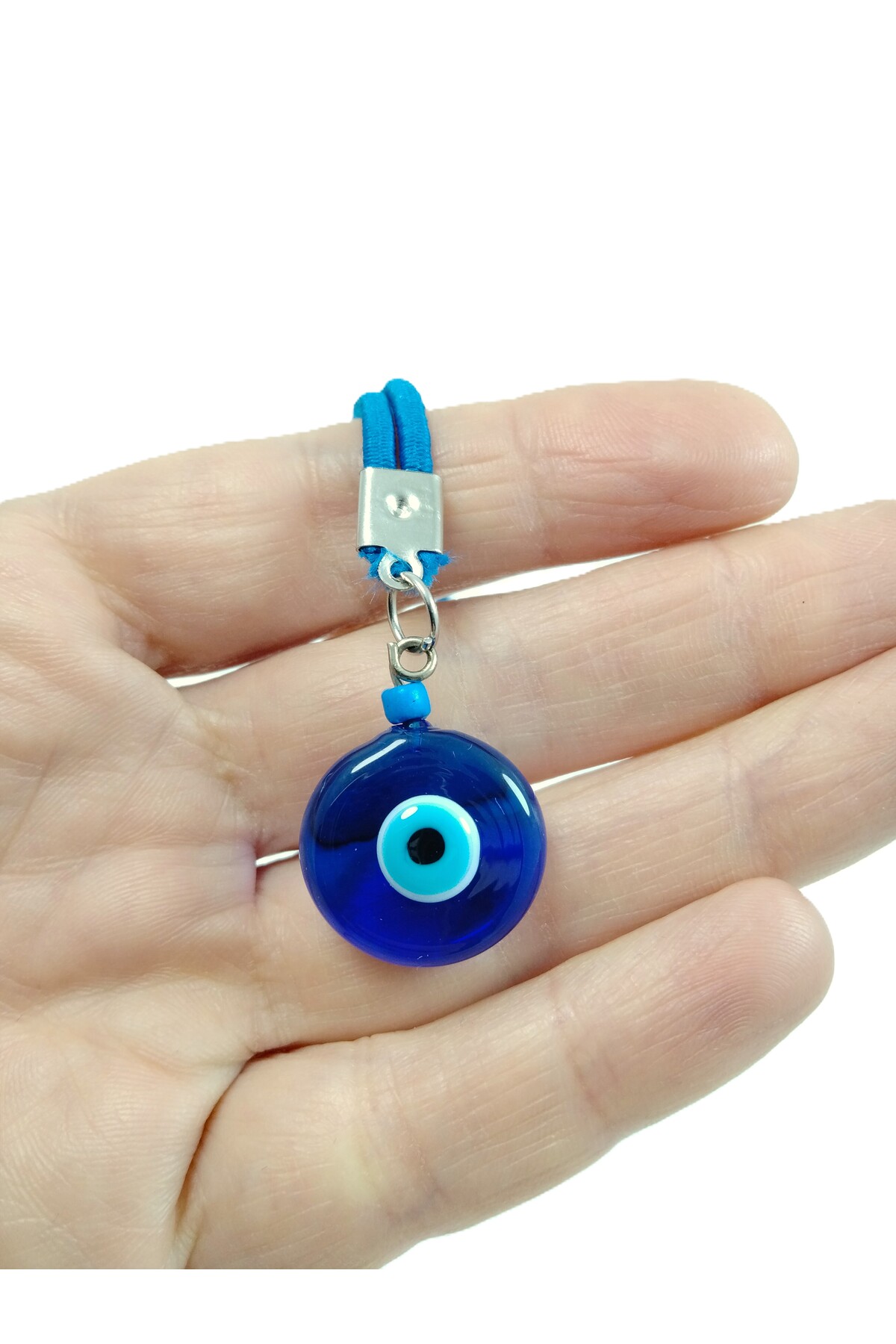 biuti Minik Mavi Nazar Boncuğu Araba Dikiz Ayna Süsü El Yapımı 1,5 cm Cam Hediyelik Aksesuar ...