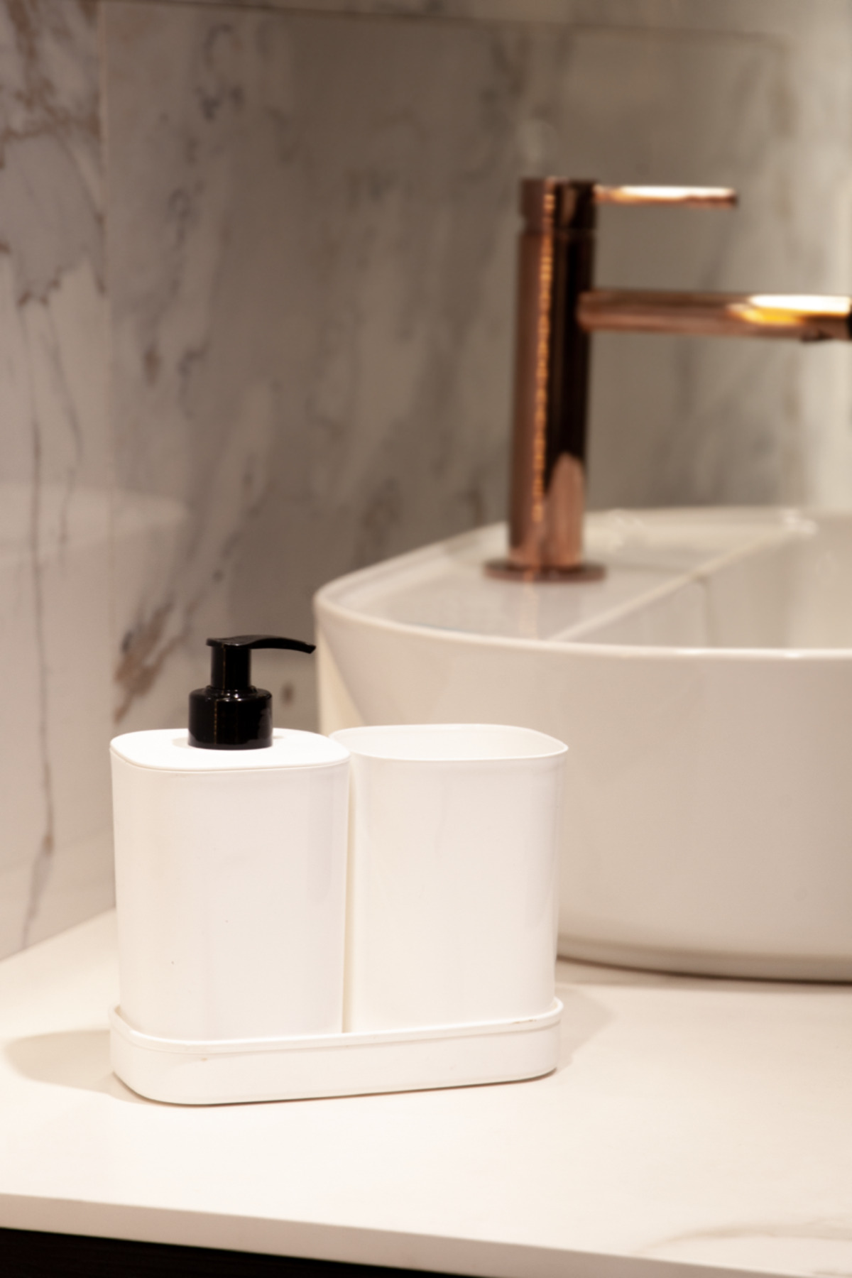 Ecolux CREATİVE 3 PARÇA BANYO SETİ - SIVI SABUNLUK - DİŞ FIRÇALIK ...