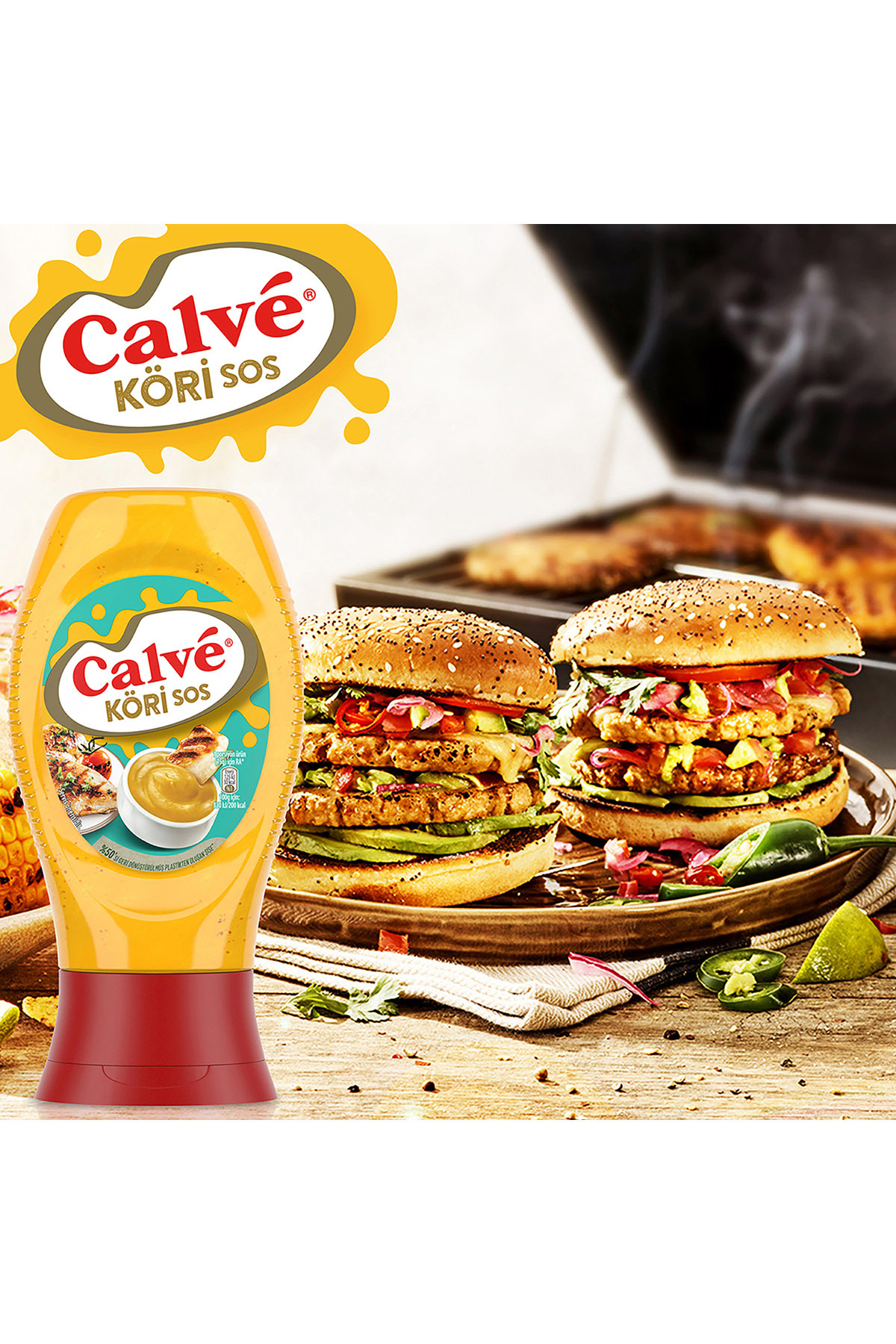 Calve Soslar Eğlence Paketi Köri Sos 260gr Ranch Sos245gr Barbekü ...