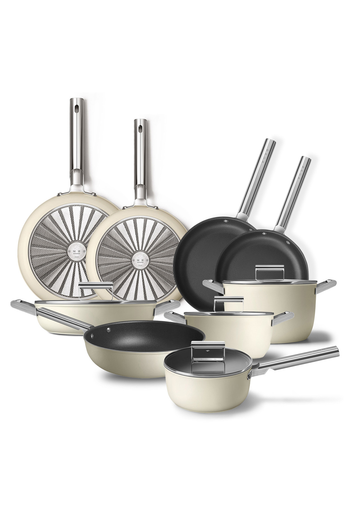 Smeg Cookware 50's Style Exclusive Krem Plus 9'lu Tencere&tava Seti ...