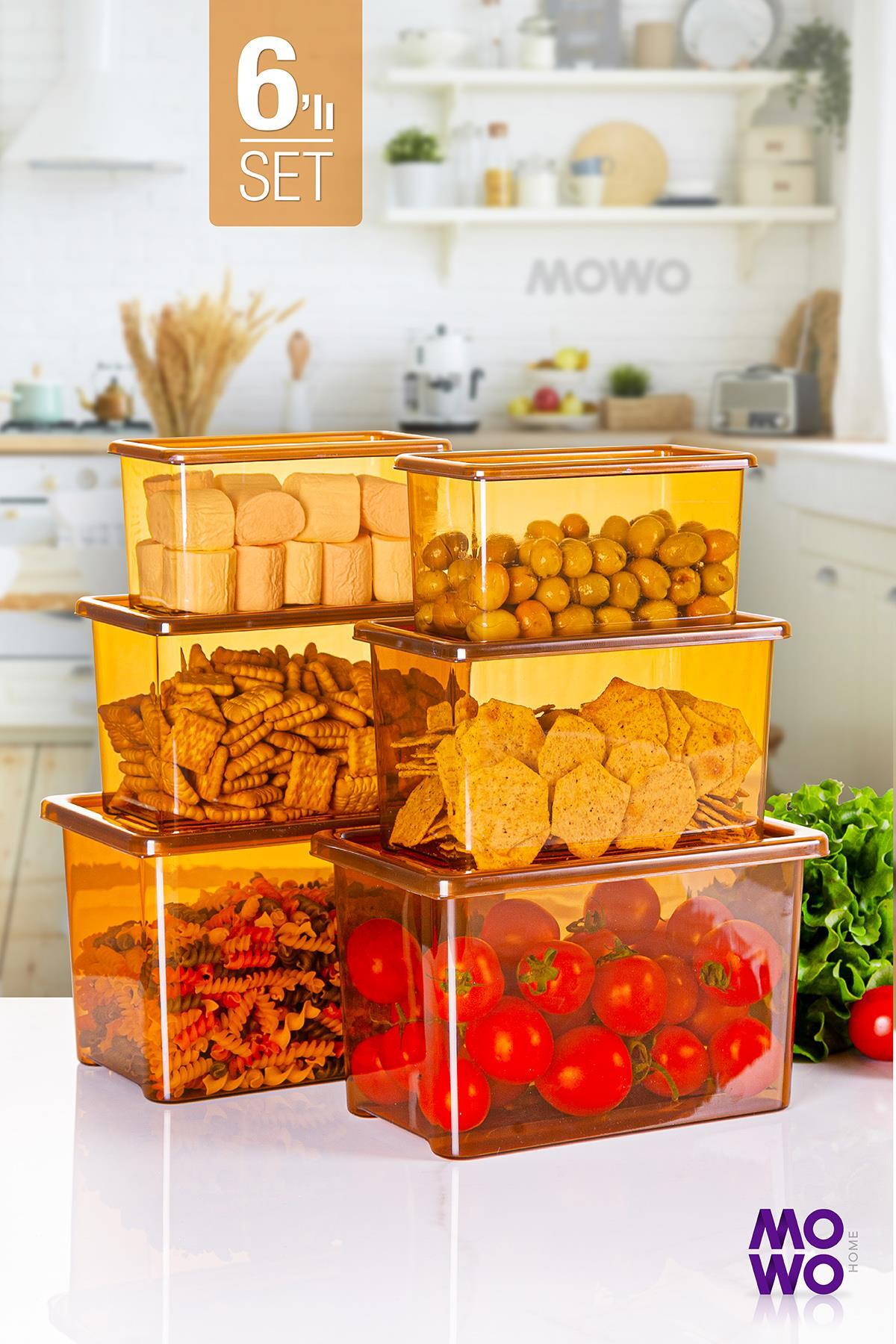 Mowo Home Joly 6'lı Set Bronz Saklama Kabı, Kahvaltılık, Kavanoz, No ...