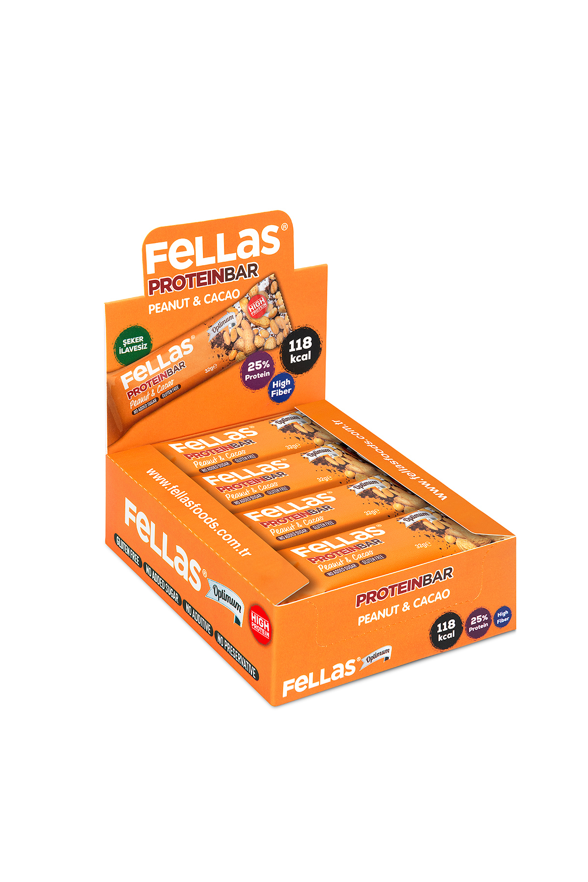 Fellas Protein Bar - Yer Fıstıklı ve Kakaolu 32g x 12 AdetFiyatı ...