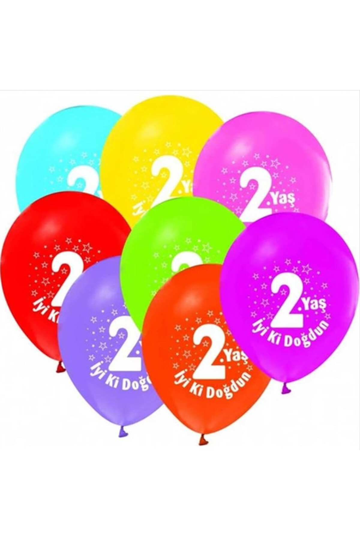 TATLI GÜNLER 2 YAŞ İYİKİ DOĞDUN BASKILI 12" BALON 10 Adet Fiyatı ...