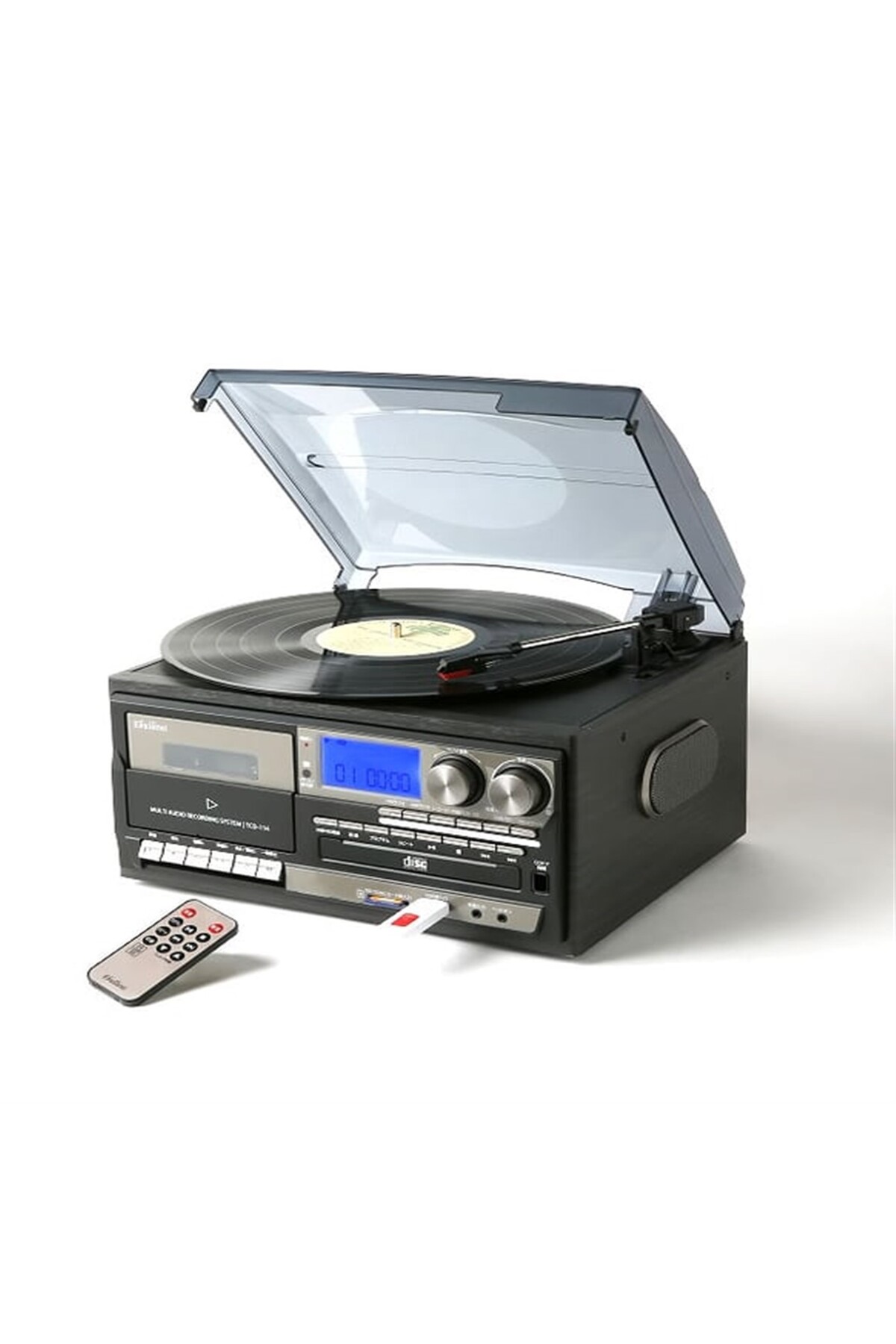 Knstar KN-110 Siyah Bluetooth Kumandalı Cdli Kaset USB Radyo 33-45-78 ...