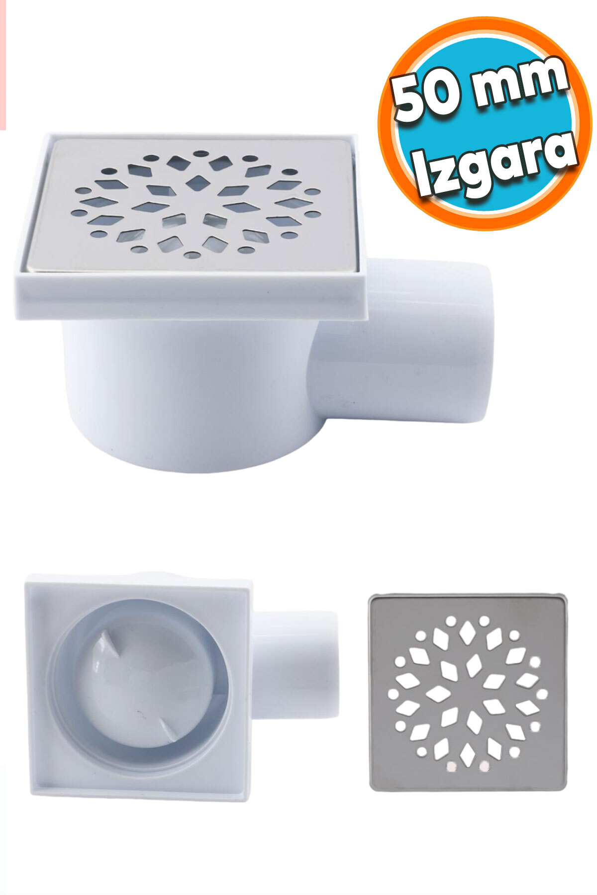 NZB Yer Süzgeci Banyo Izgara Lavabo Pis Su Gideri Kapak Yandan Çıkışlı ...