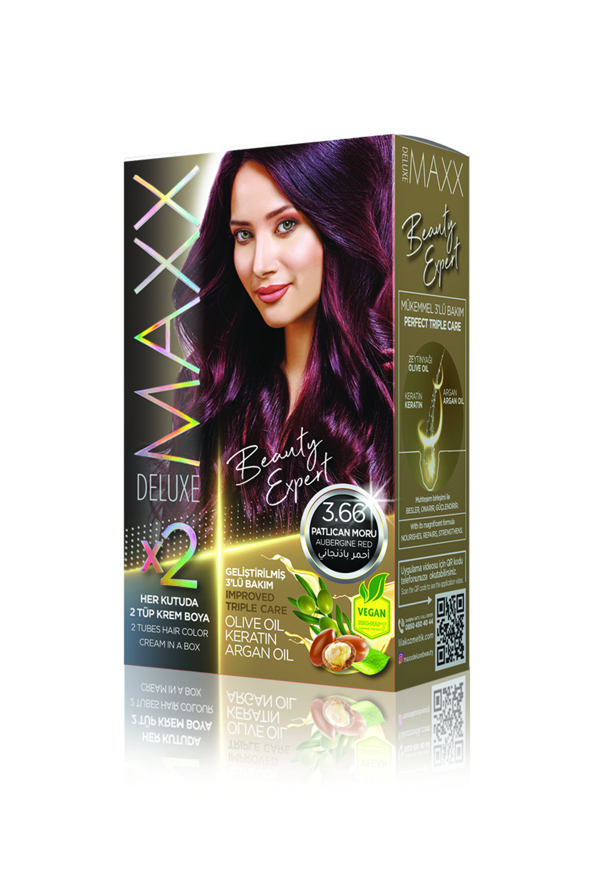 MAXX DELUXE Beauty Serıes Keratinli Kalıcı Saç Boyası Kutulardaki Şifre ...