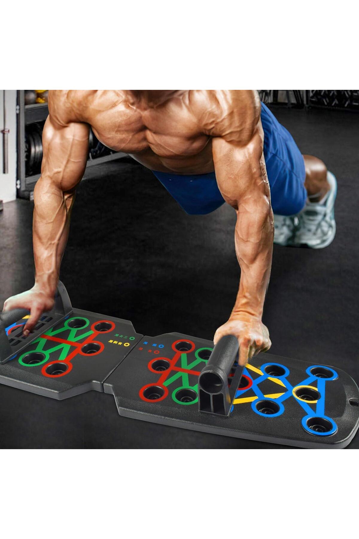 SENTK Şınav Çalışma Bar Tahtası Aleti Katlanabilir 22 Ayrı Fonksiyonlu ...