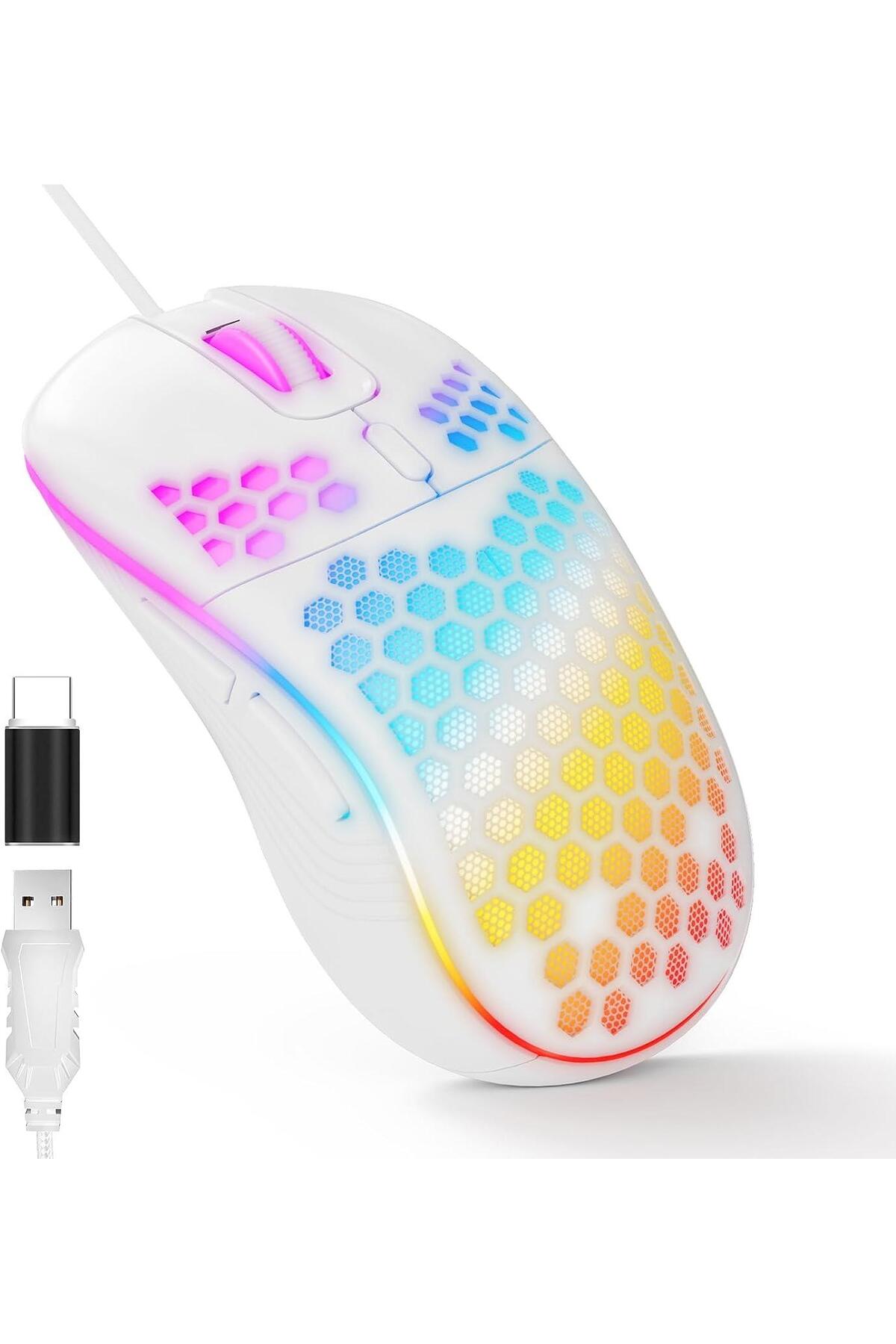 valkyrie Rgb Led Işıklı 6 Tuşlu 7200dpı Gaming Oyuncu Mouse Beyaz ...