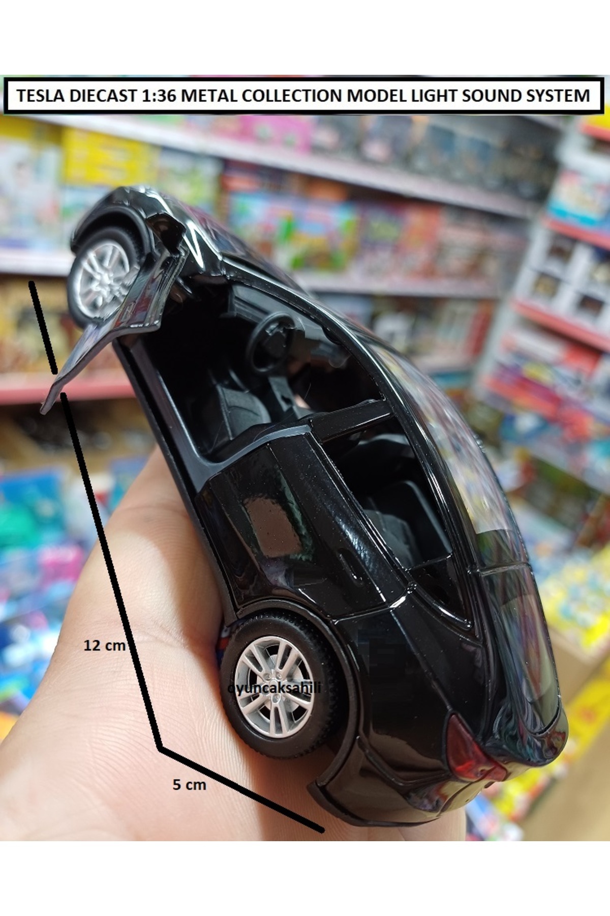 OYUNCAKSAHİLİ Tesla Metal 1:36 Koleksıyon Model Araba Kapı Açılır Motor ...