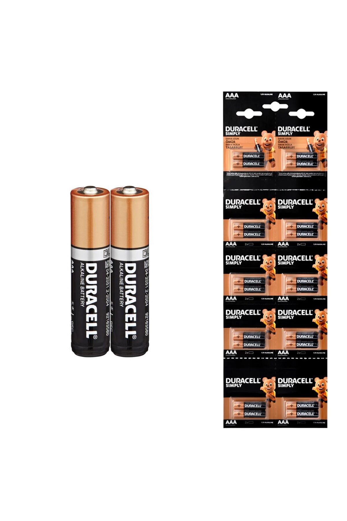 Genel Markalar Duracell Aaa Ince Kalem Pil Alkalin 20li Paket Fiyatı ...