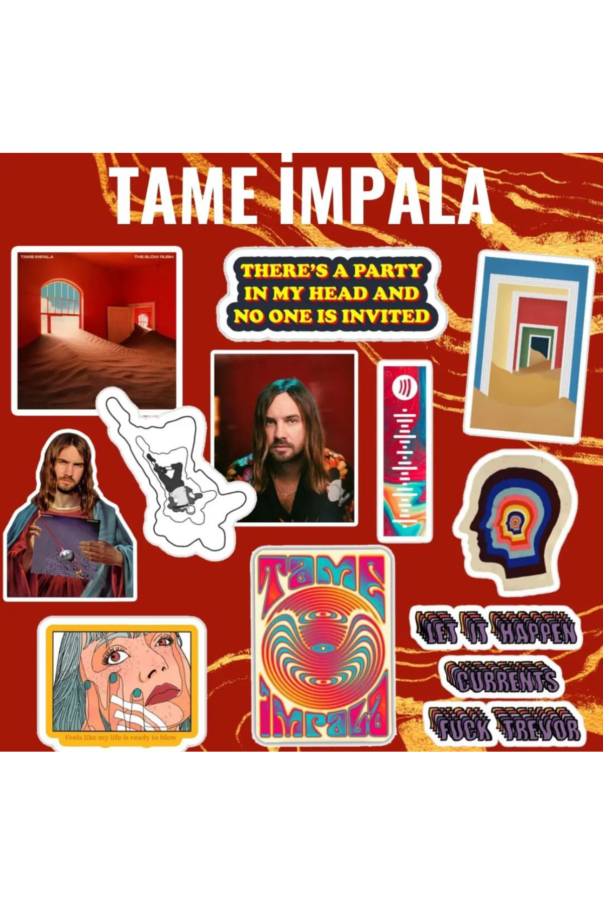 Pufidik Tame Impala Sticker Seti | Laptop Notebook Telefon Etiket ...