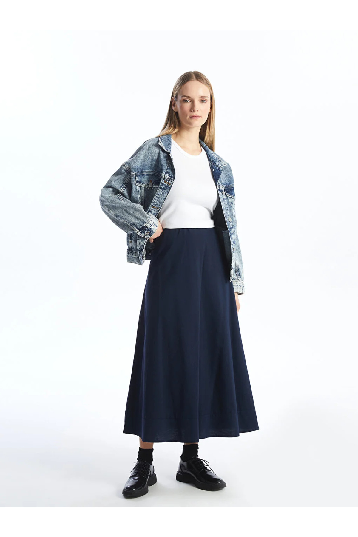 LC Waikiki LCW Modest Kadın Beli Lastikli Düz Etek Fiyatı, Yorumları ...