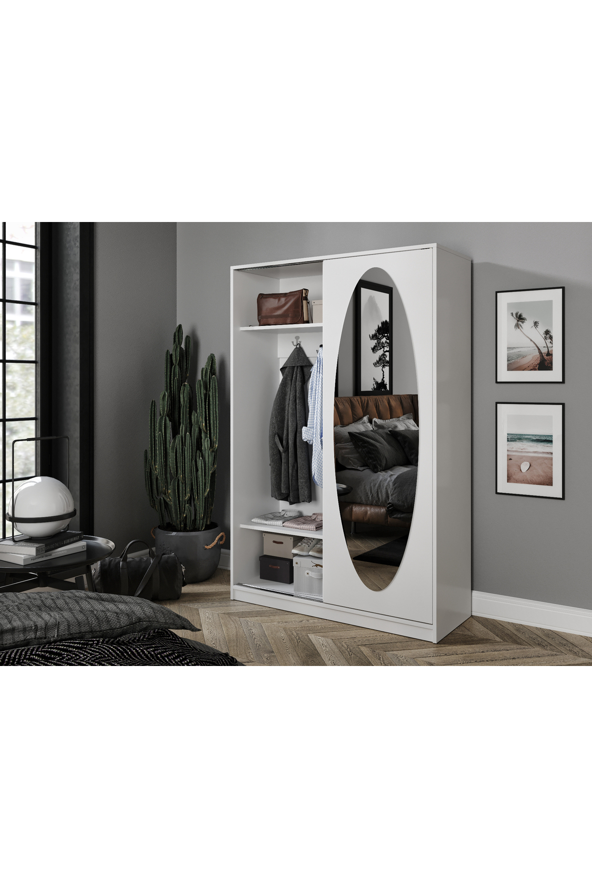 SEBOR SAFİR Sürgülü Aynalı Portmanto Vestiyer - Tamamı Mdf Fiyatı ...