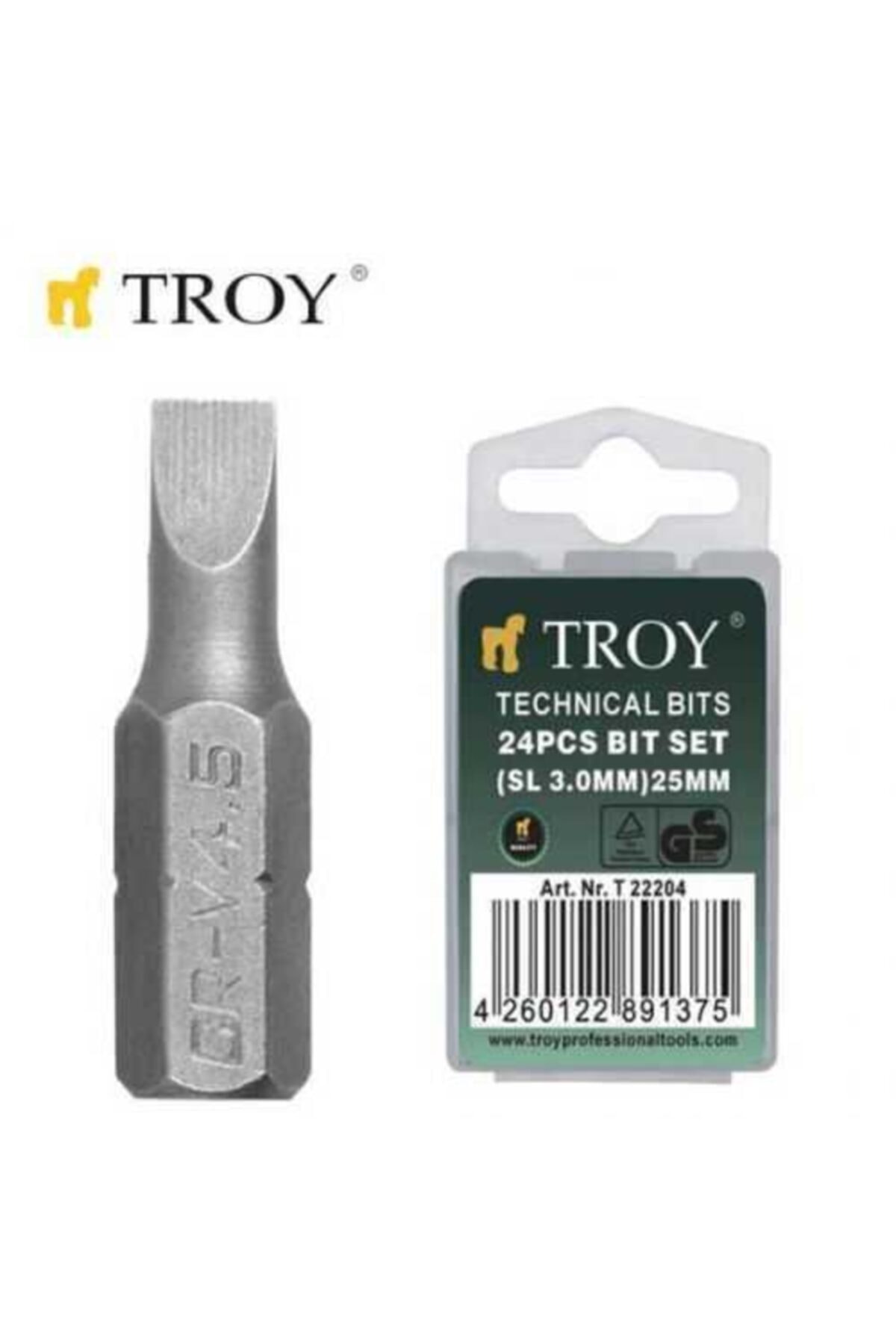 TROY 22206 Bits Uç Seti (düz 4,5x25mm, 24 Adet) - Fiyatı, Yorumları