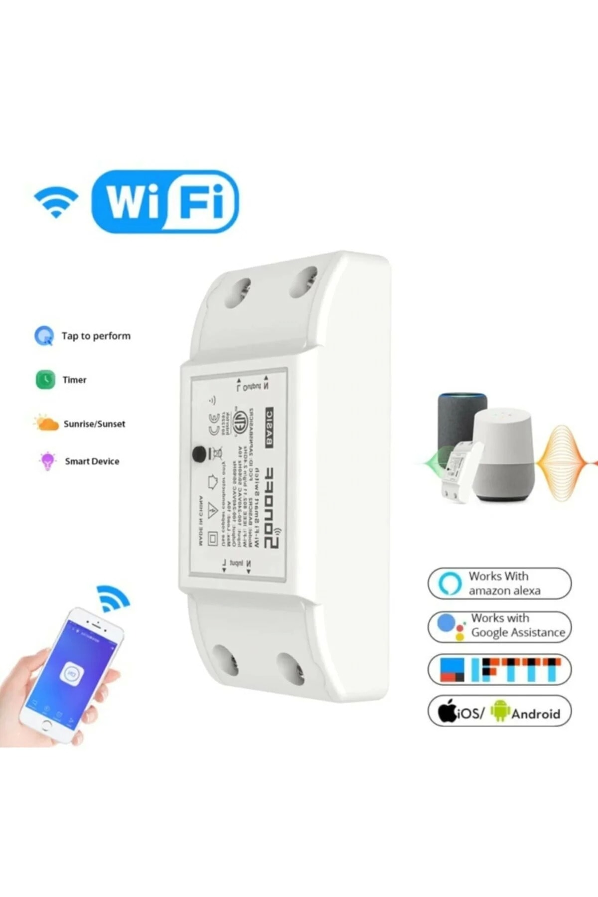 Genel Markalar Sonoff Basic R2 - Wifi Akıllı Ev Rölesi Yeni Versiyon - Fiyatı, Yorumları