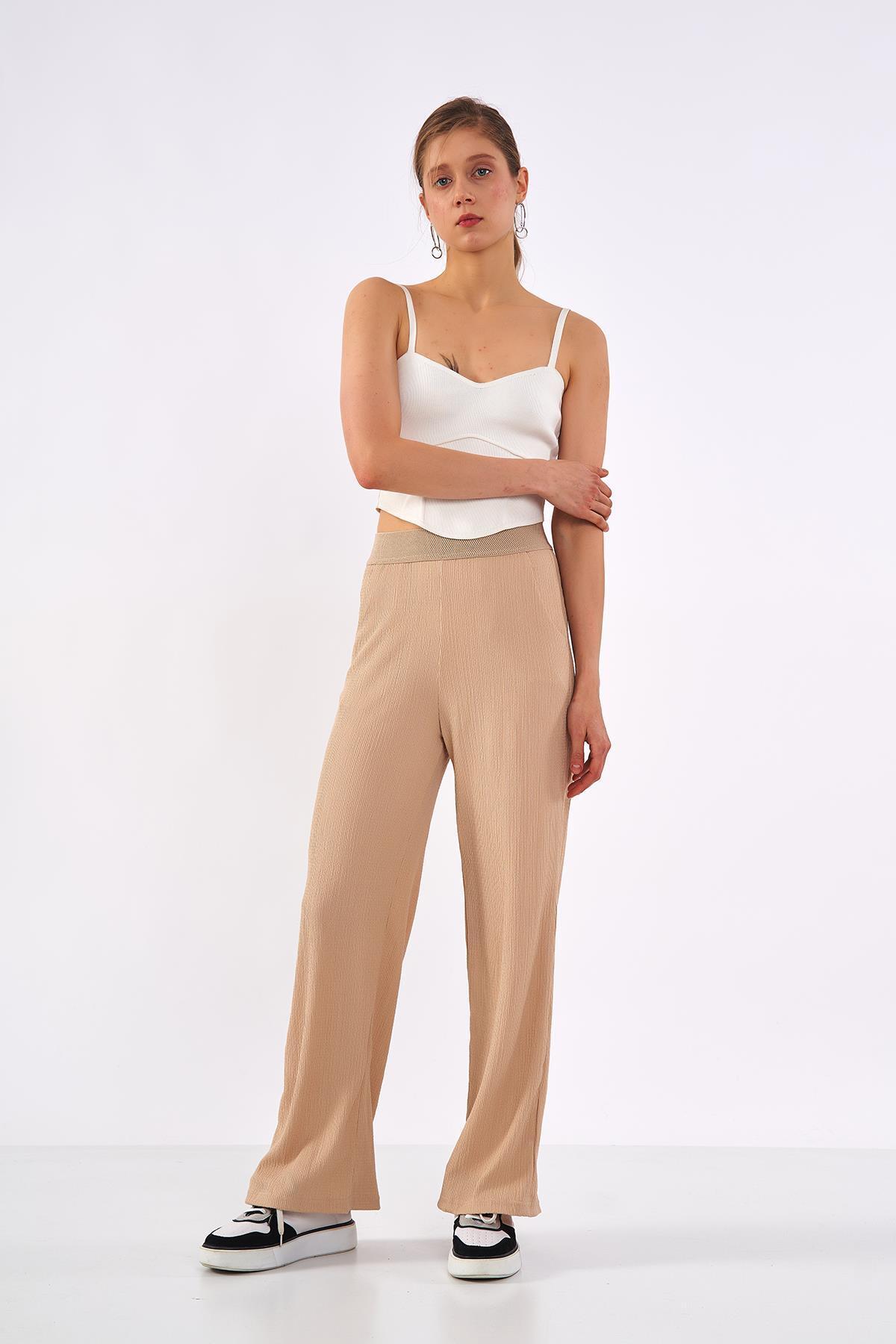 Esse Jeffe Kadın Pantolon Bürümcük Rahat Kesim Cepli Beli Lastikli Fiyatı, Yorumları - Trendyol