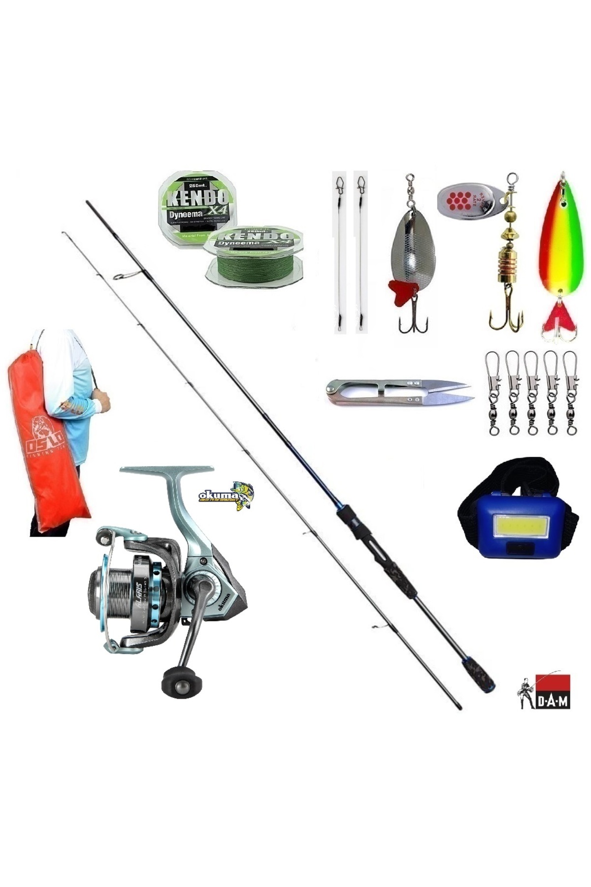 Okuma Alaris ALS-30 Dam Imax Sw 270cm 10-40gr Turna Spin Olta Takımı ...