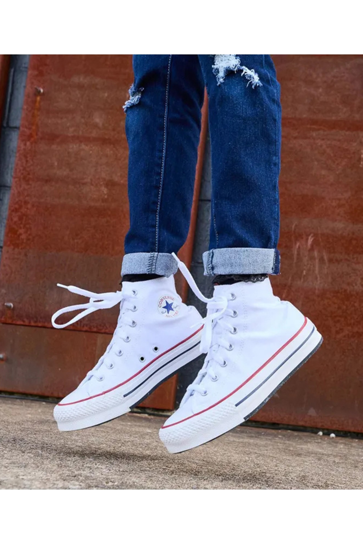 Converse Chuck Taylor All Star Eva Lift Canvas Platform Sneaker Beyaz ...