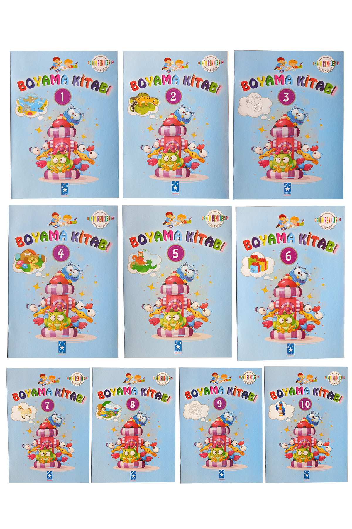 Yıldız Yayıncılık YILDIZ BOYAMA KİTABI-BENİM RENKLERİM ( 10 LU ) Fiyatı ...