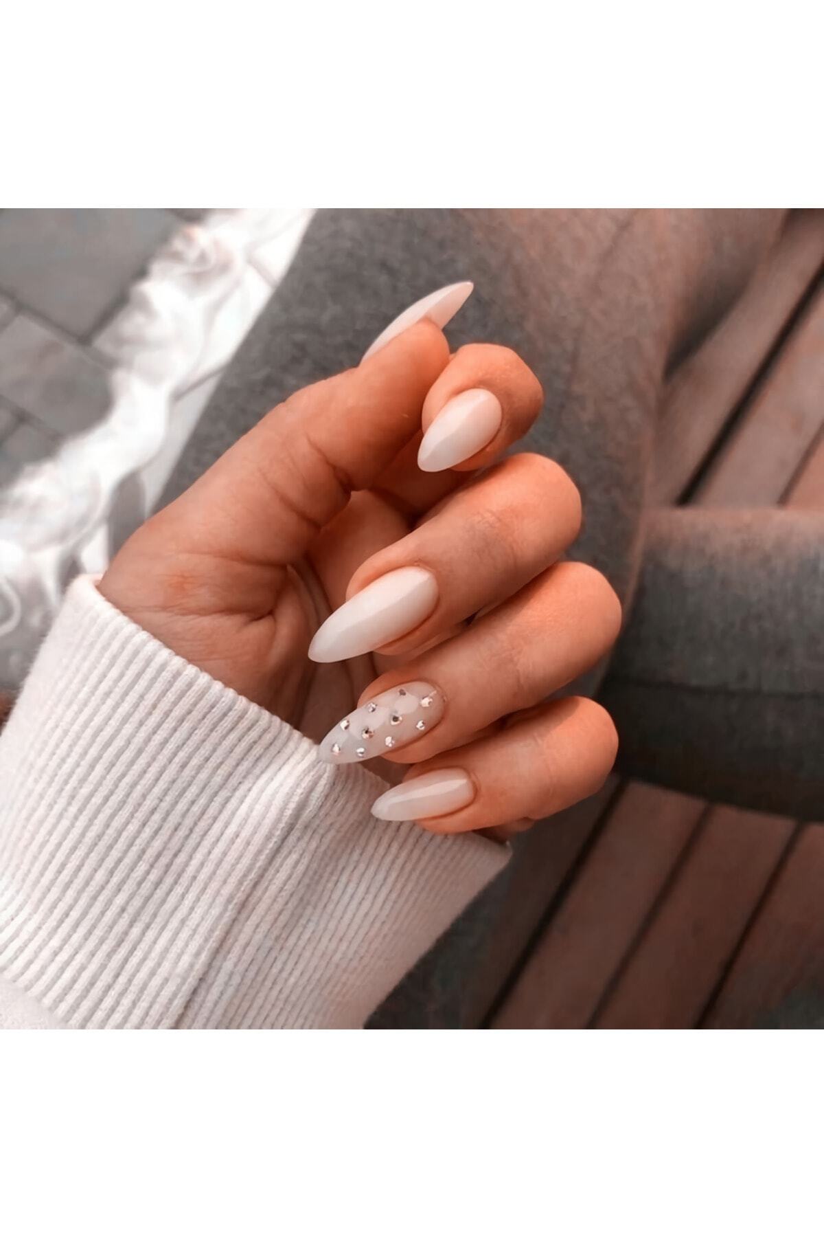 RubaTrend Protez Kristal Taşlı Badem Model Takma Tırnak Seti Fiyatı ...