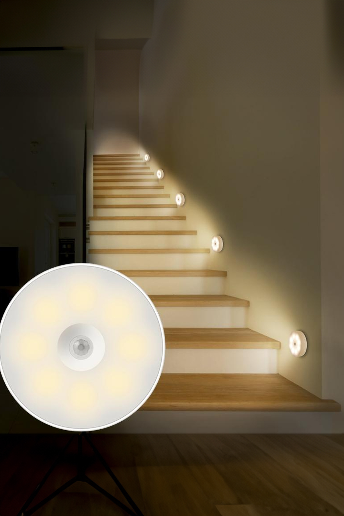 ThenTech Merdiven Yanı Hareket Sensörlü Lamba Led Oda Masa Altı Dolap ...