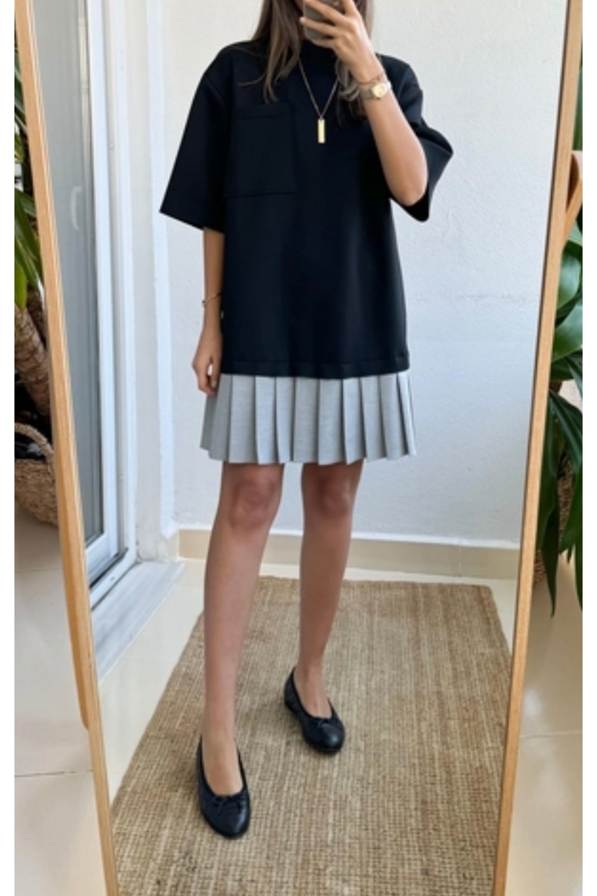 Shiny Boutique Gri Pilise Etek Detaylı Scuba Elbise Fiyatı, Yorumları ...