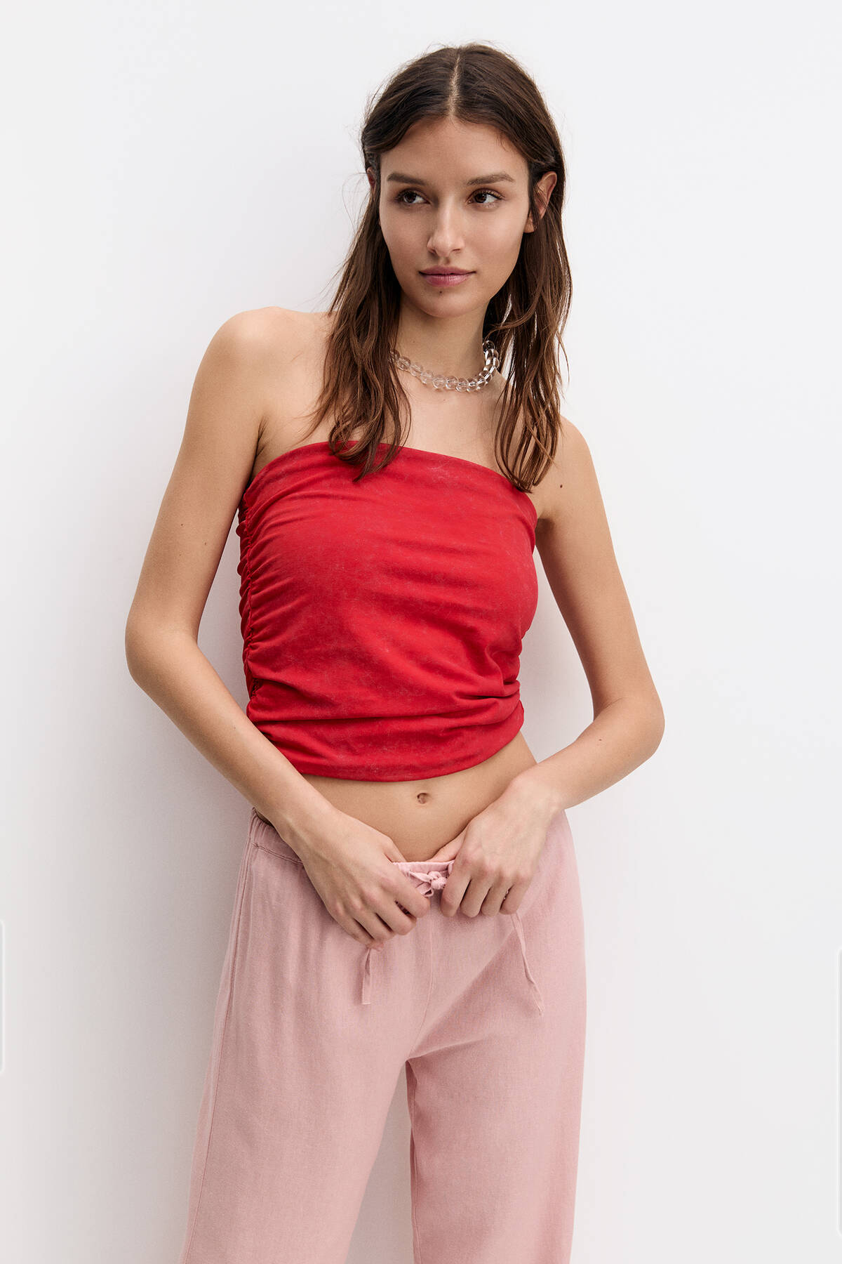 Pull & Bear Büzgülü bandeau top Fiyatı, Yorumları - Trendyol