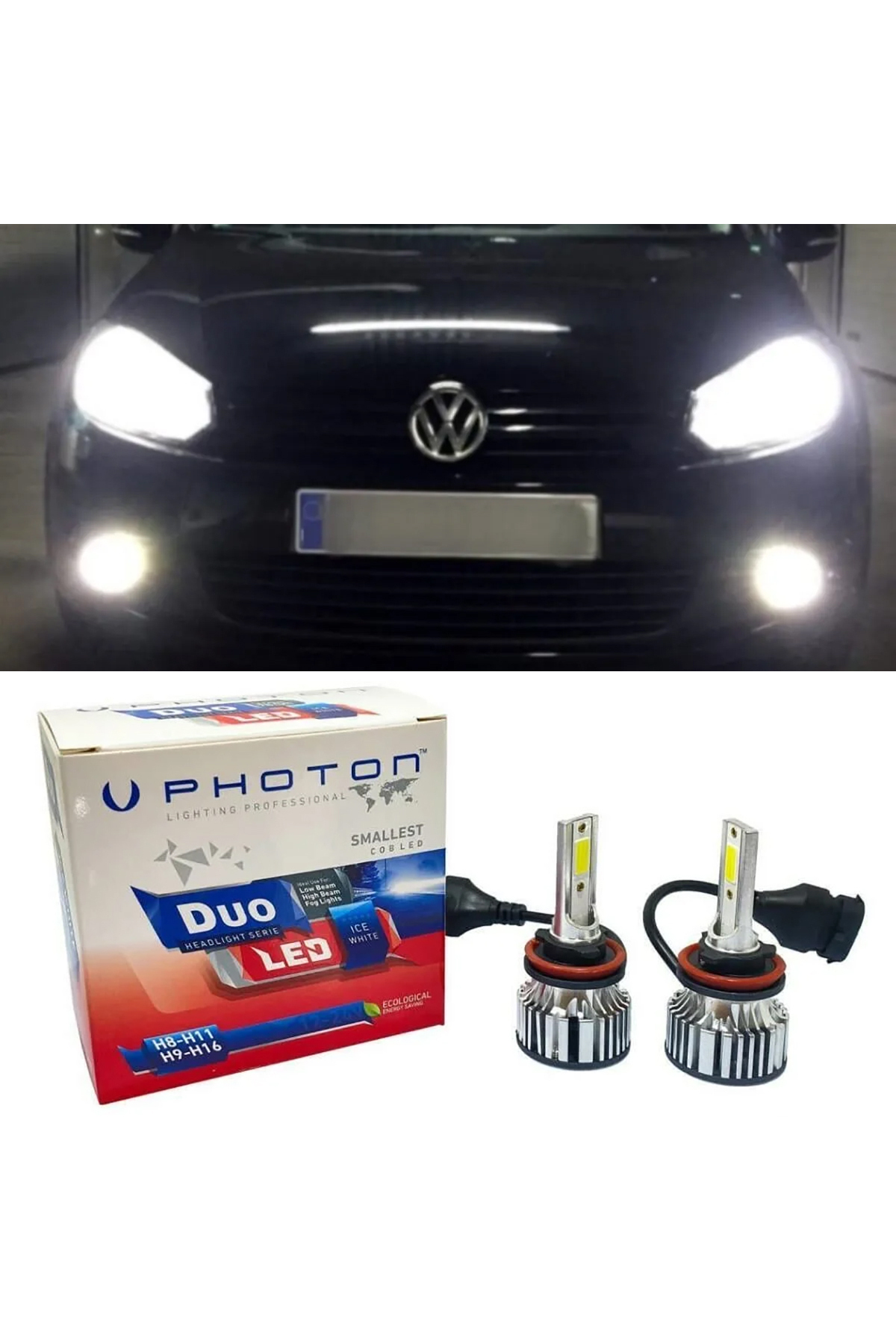 Photon Vw Golf 6 Led Xenon Kısa Far Ampulü H7 Duo Yeni Seri Beyaz 2009 ...