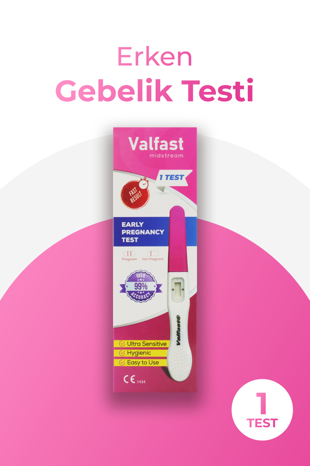 Valfast Erken Gebelik Testi Hızlı Hamilelik Testi 1 Adet Fiyatı ...