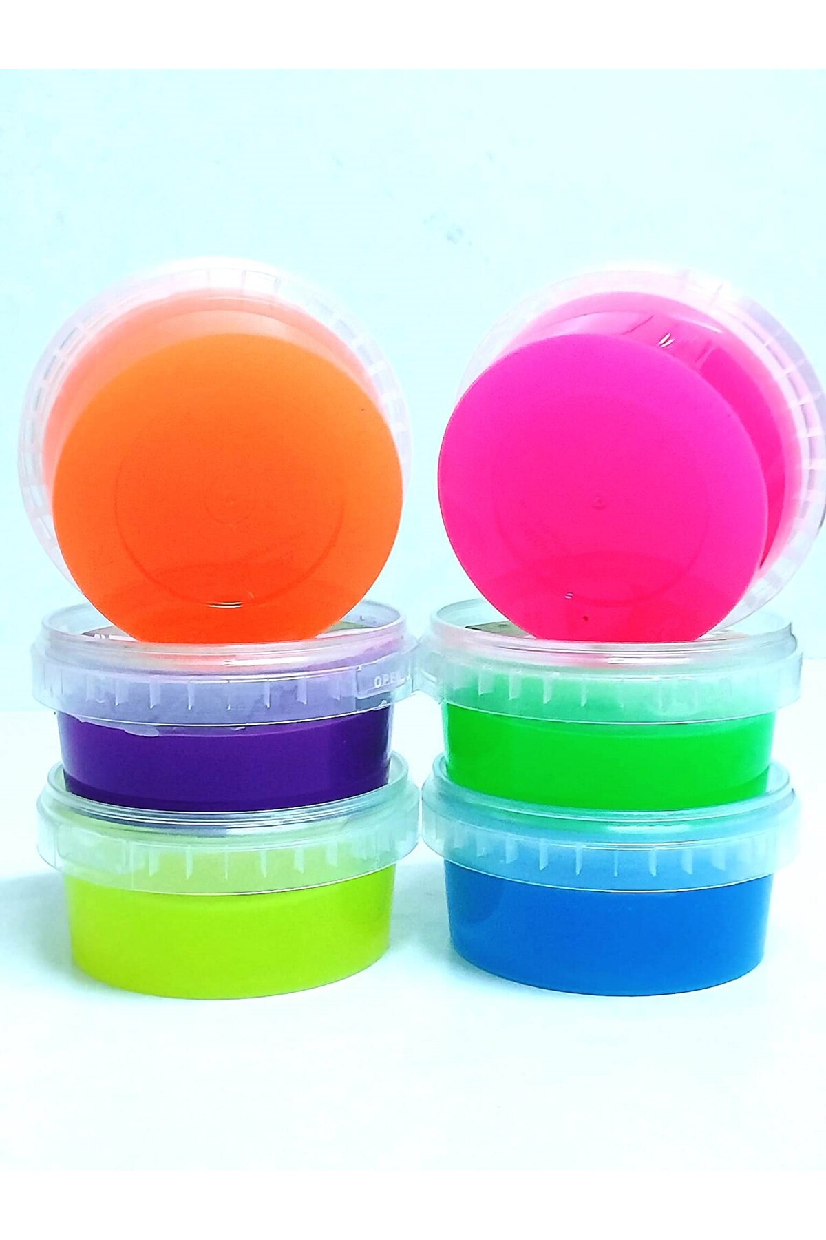Hayal Sepeti 6 Renk seçenekli Neon Fosforlu Hazır Slime - Hazır Slaym ...