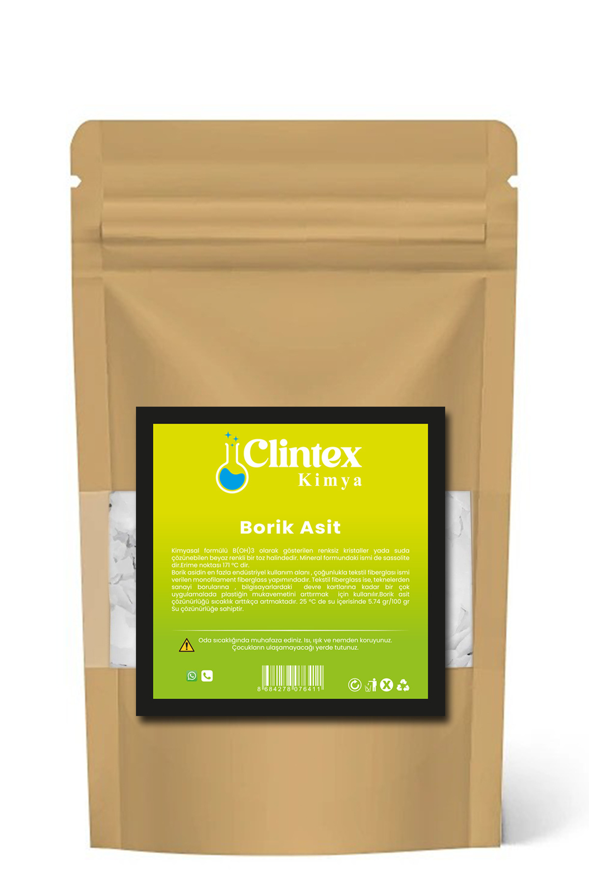 Clintex Kimya 100% Saf Eti Maden Borik Asit 1 Kg Fiyatı, Yorumları ...