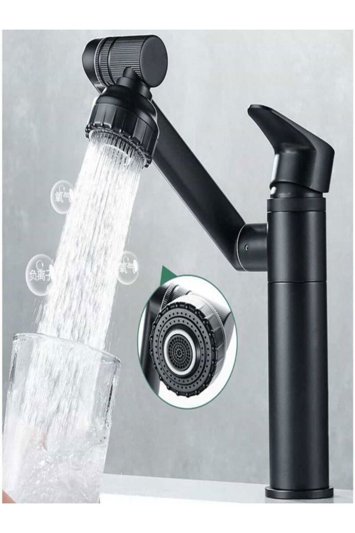 FLEKO Çok Fonksiyonlu Siyah-gümüş Robot Lavabo Bataryası Fiyatı ...