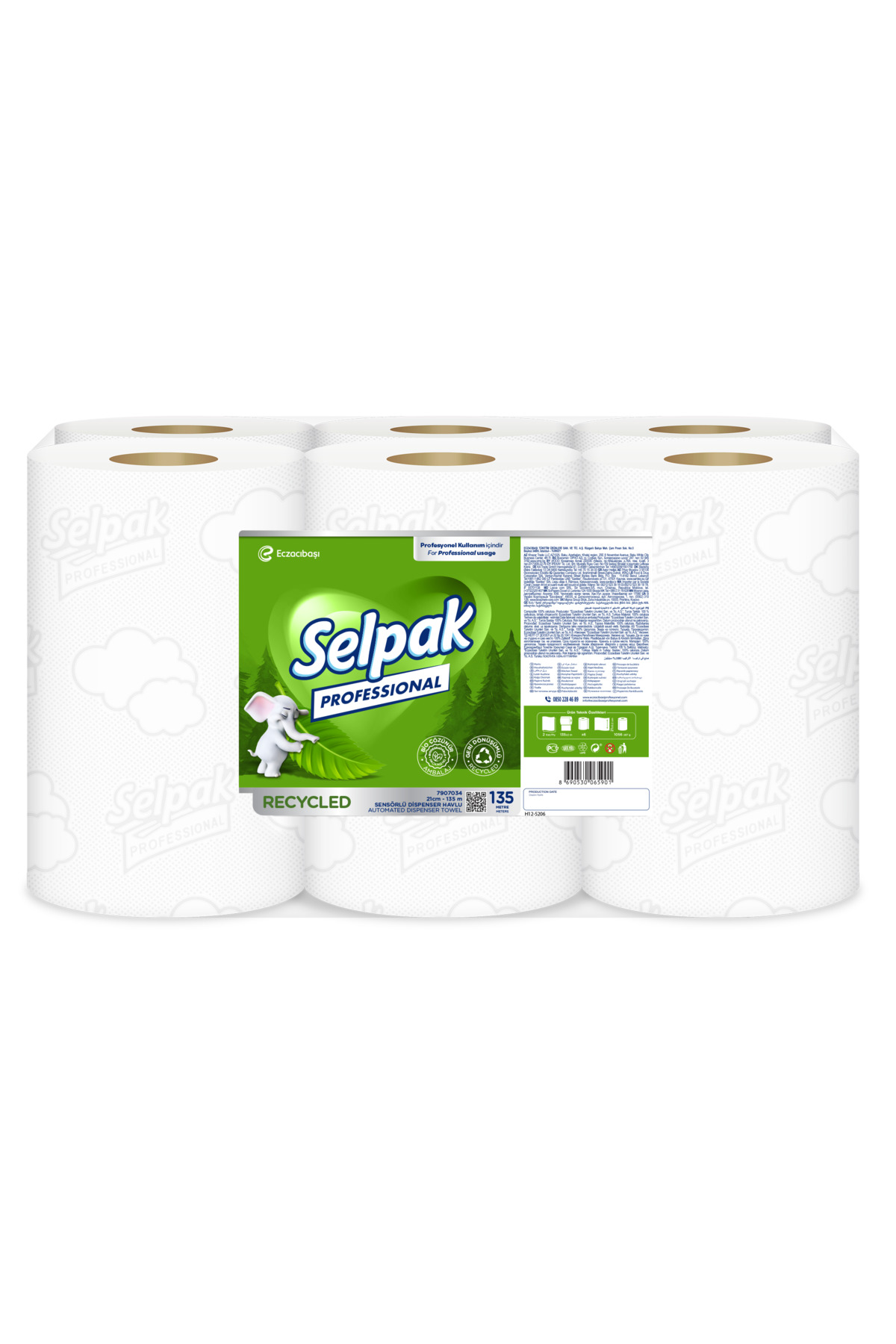Selpak Professional Recycled Sensörlü Dispenser Havlusu 21cm-135m ...