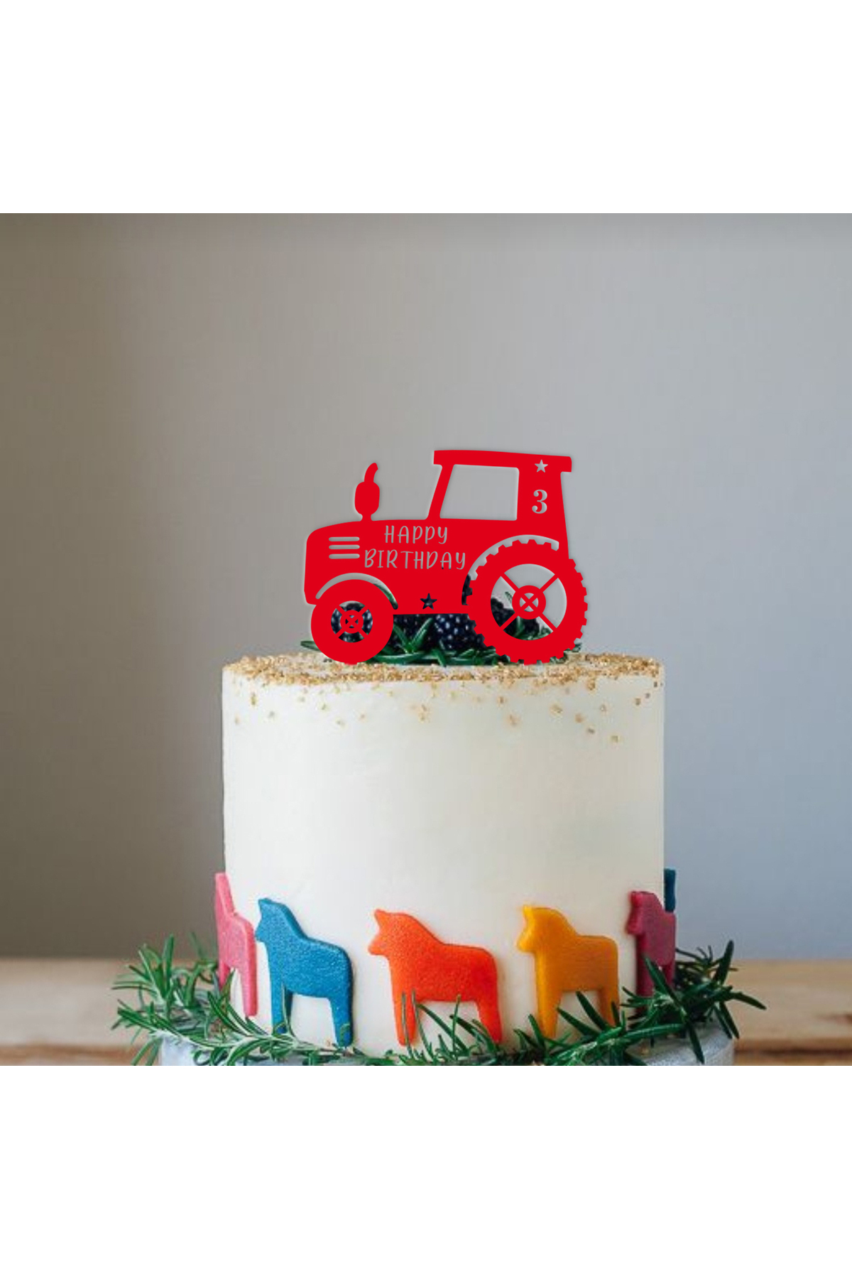6genfikirler Traktör Doğum Günü Pasta Süsü Cake Topper - Fiyatı, Yorumları