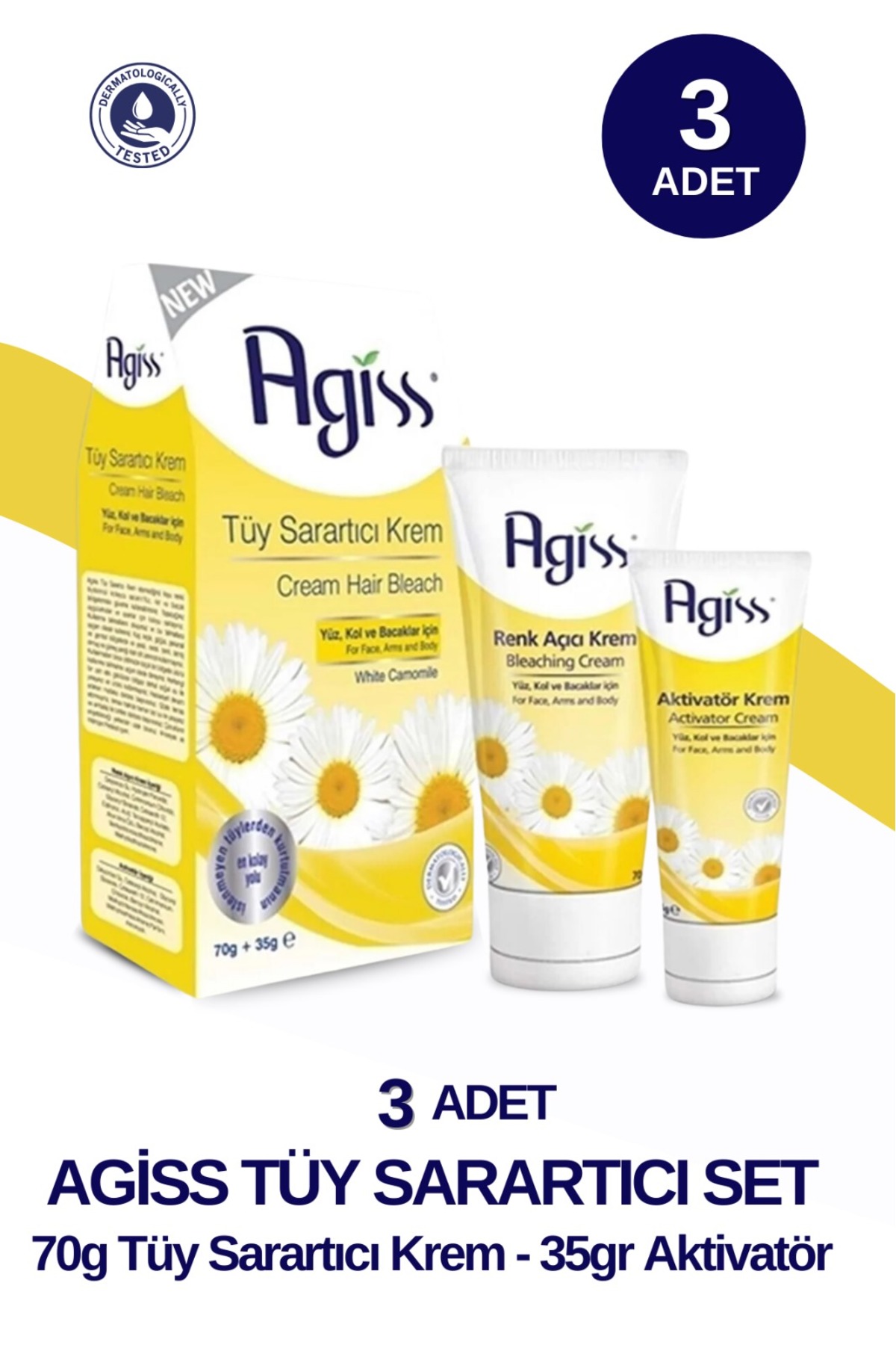 AGISS Tüy Sarartıcı Krem 70 gr 3 Adet Fiyatı, Yorumları - Trendyol