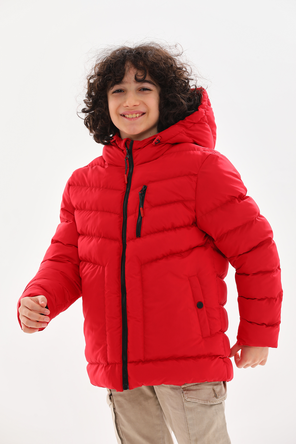ROBA KIDS Erkek - Kız Çocuk Su ve Rüzgar Geçirmez, Iç Polar, Kapüşonlu ...