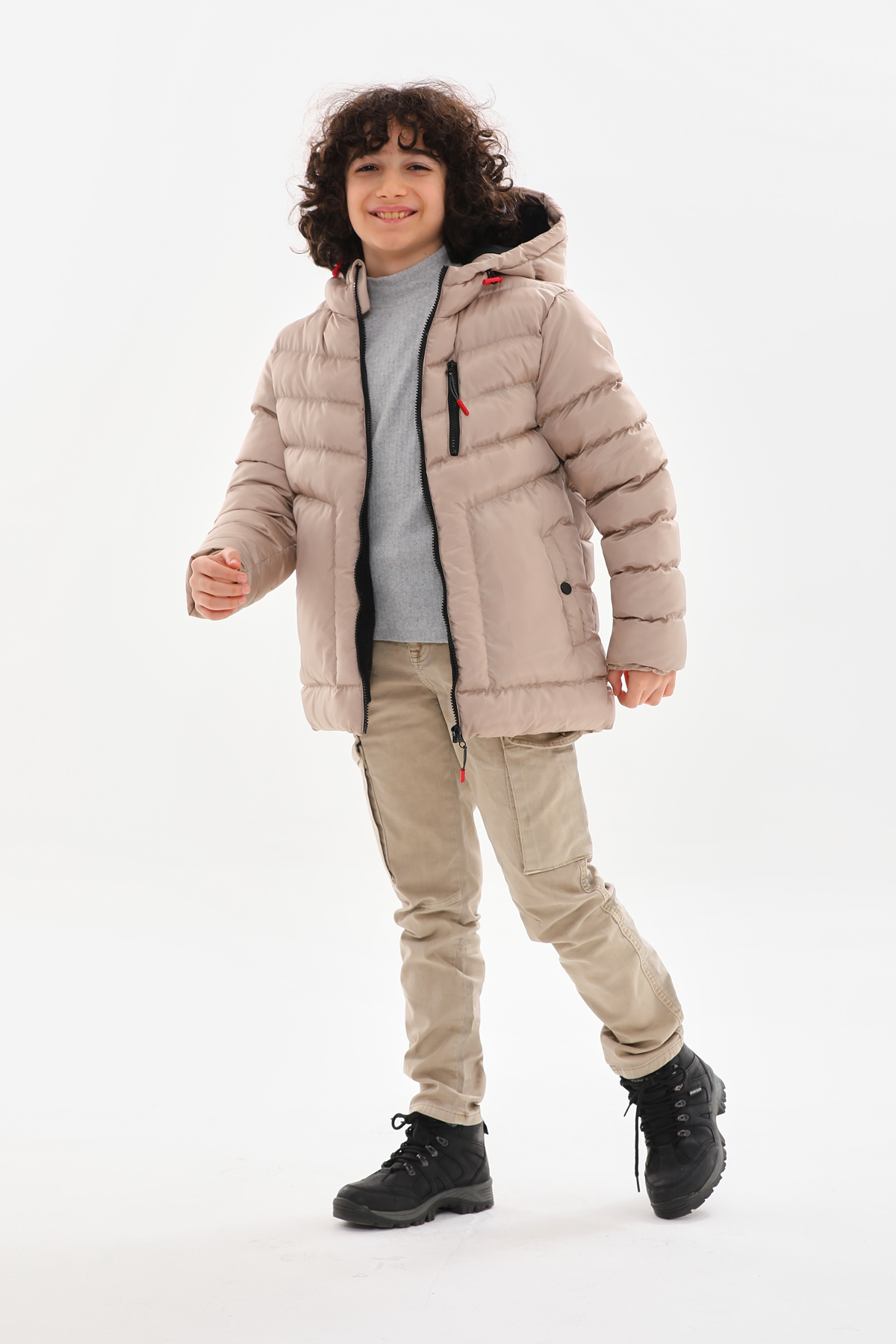 ROBA KIDS Erkek - Kız Çocuk Su ve Rüzgar Geçirmez, Iç Polar, Kapüşonlu ...