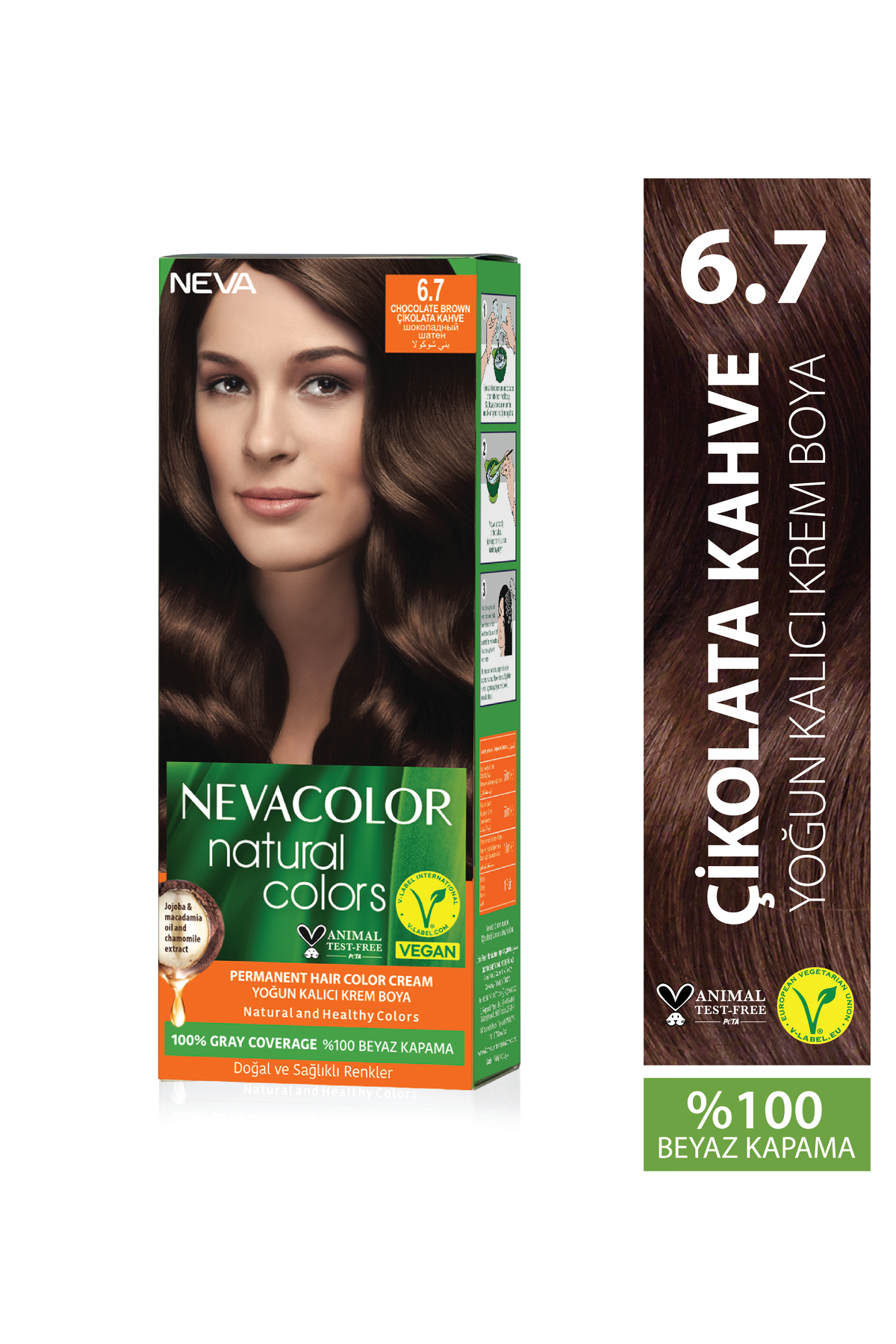 Neva Color Natural Colors 6.7 ÇİKOLATA KAHVE Kalıcı Krem Saç Boyası ...