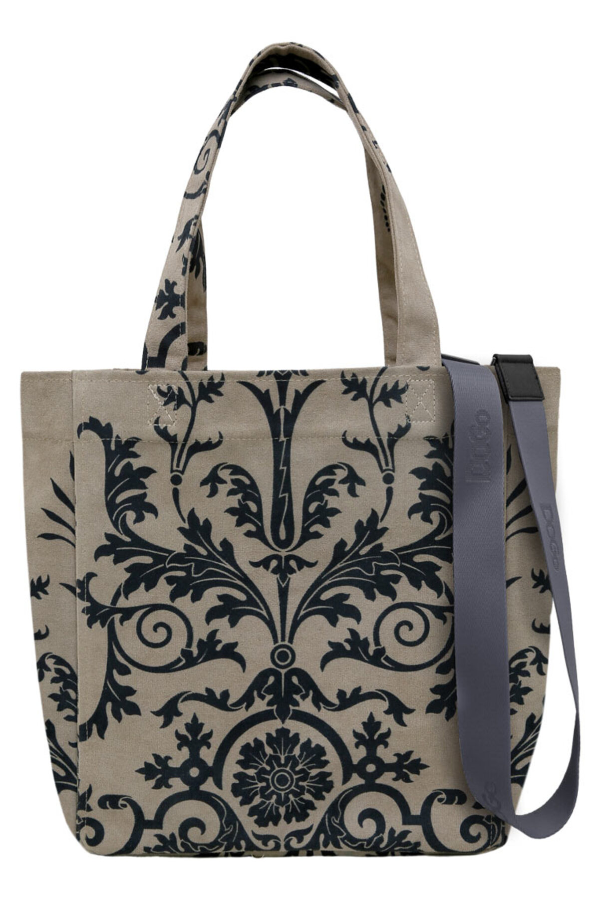 Dogo Kadın Vegan Krem Large Tote Bag - Renaissance Pattern Tasarım ...