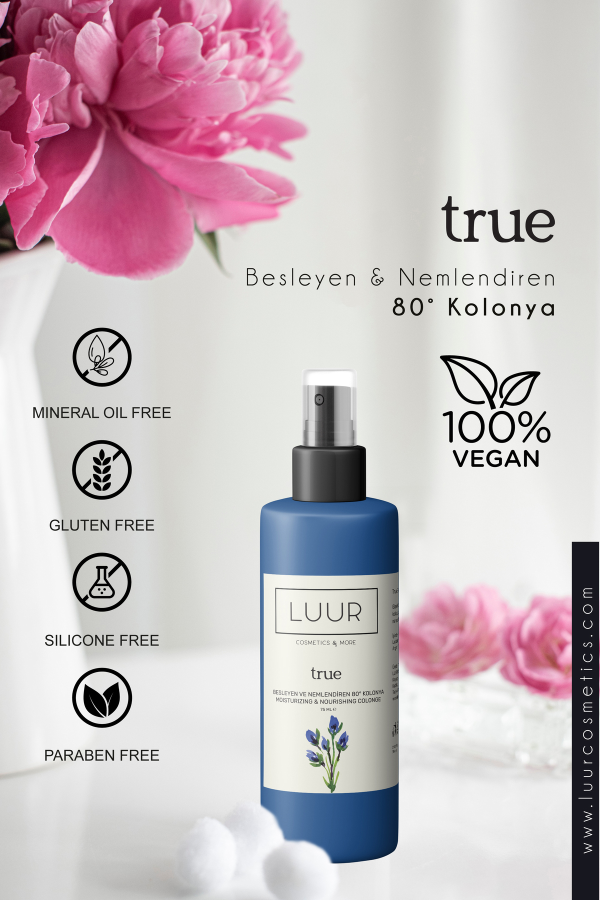 LUUR COSMETICS & MORE True 80° Kolonya Nemlendirici Arındırıcı ...