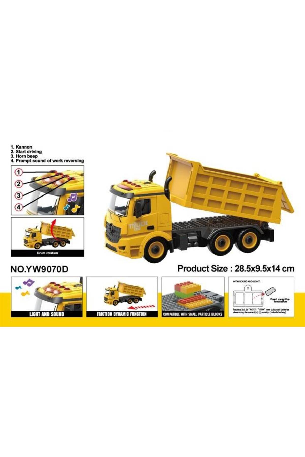 NeUygun Lego Compatible Truck Plug-in Construction Vehicle with Sound ...