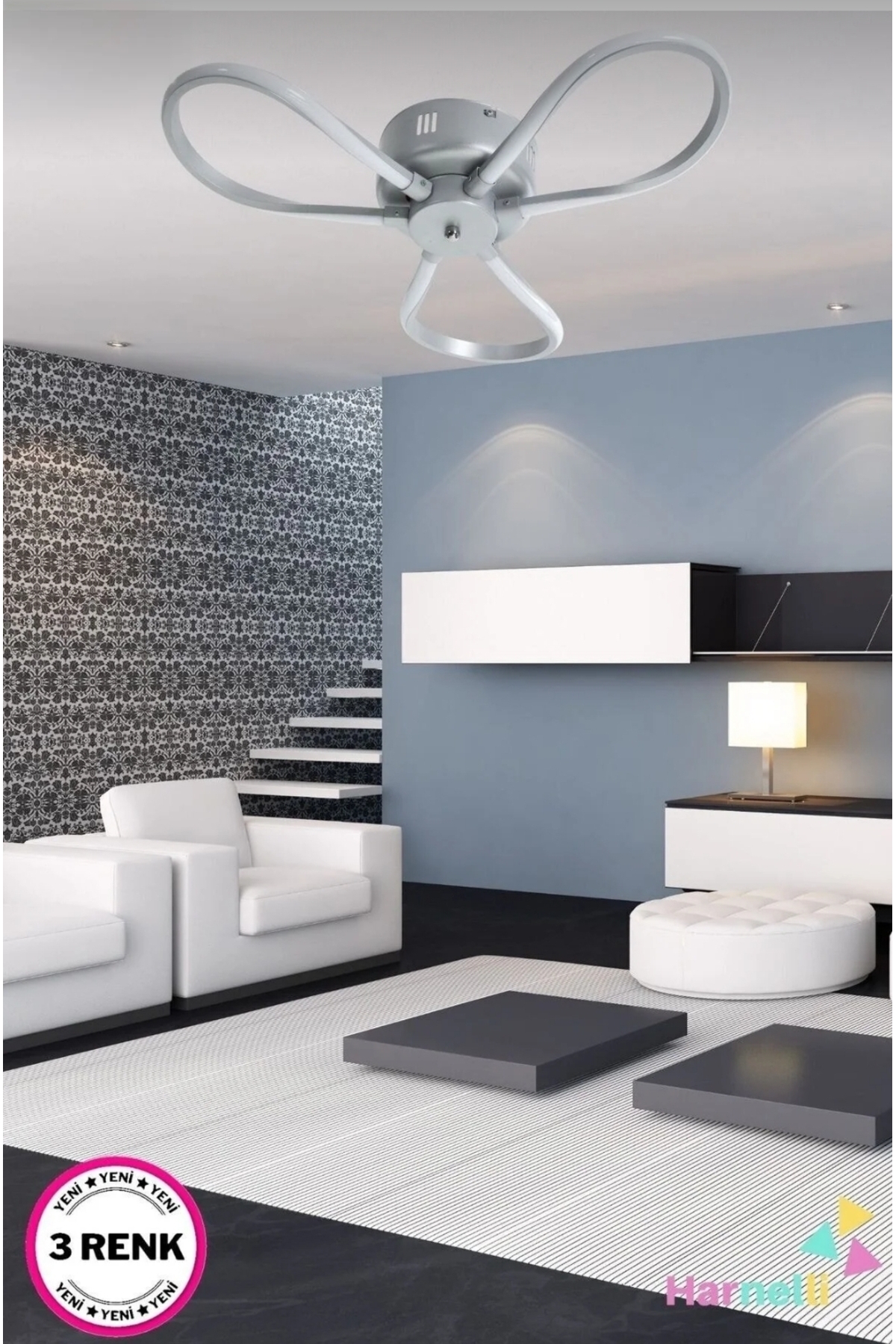 LUZ AMARİLLA 3 FARKLI IŞIK RENGİNDE YANABİLEN MODERN LED AVİZE Fiyatı ...