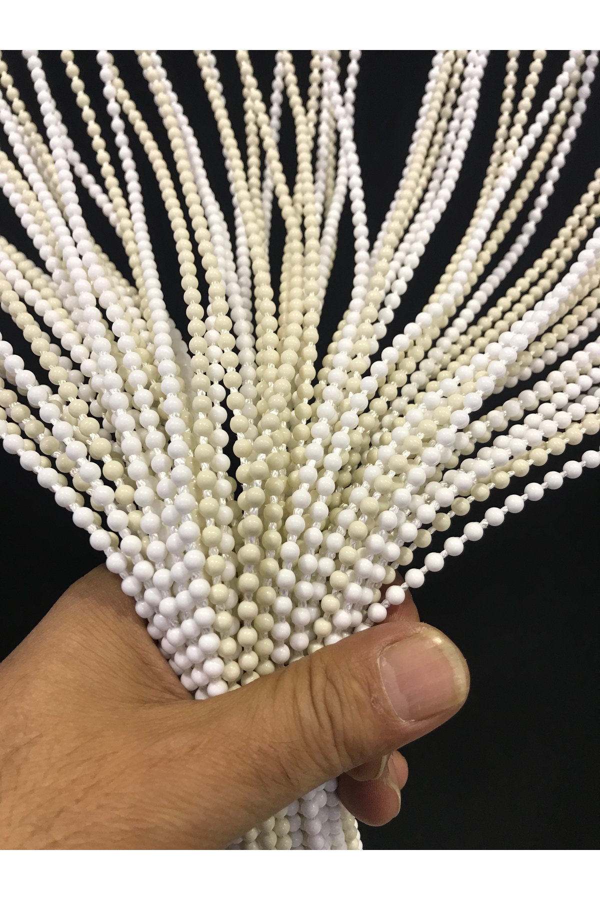 özdeğer home 75x200krembeyaz 1cm Aralık kapı perdesi boncuk perde kapı ...